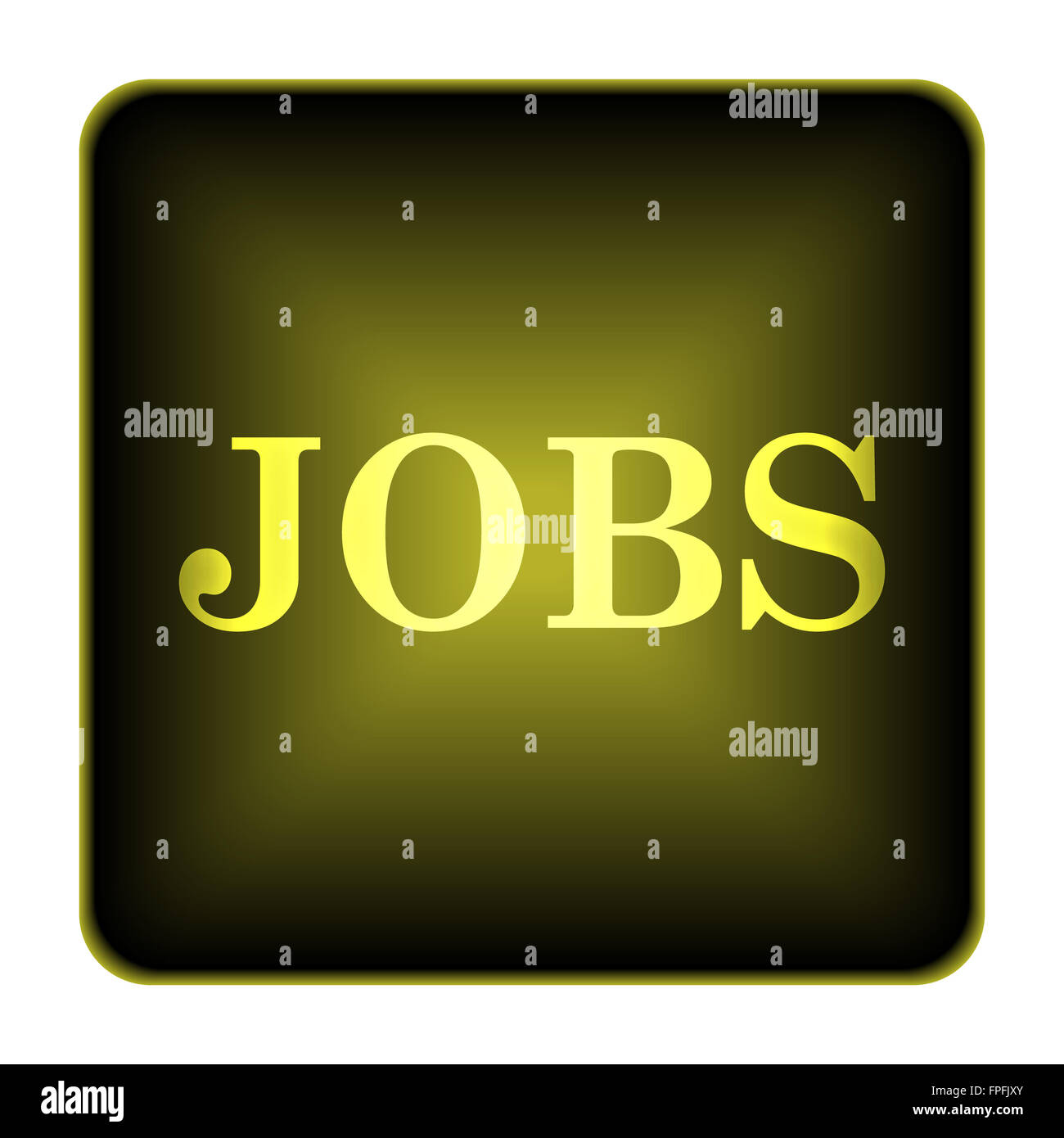 Jobs icon. Internet button on white background Stock Photo - Alamy