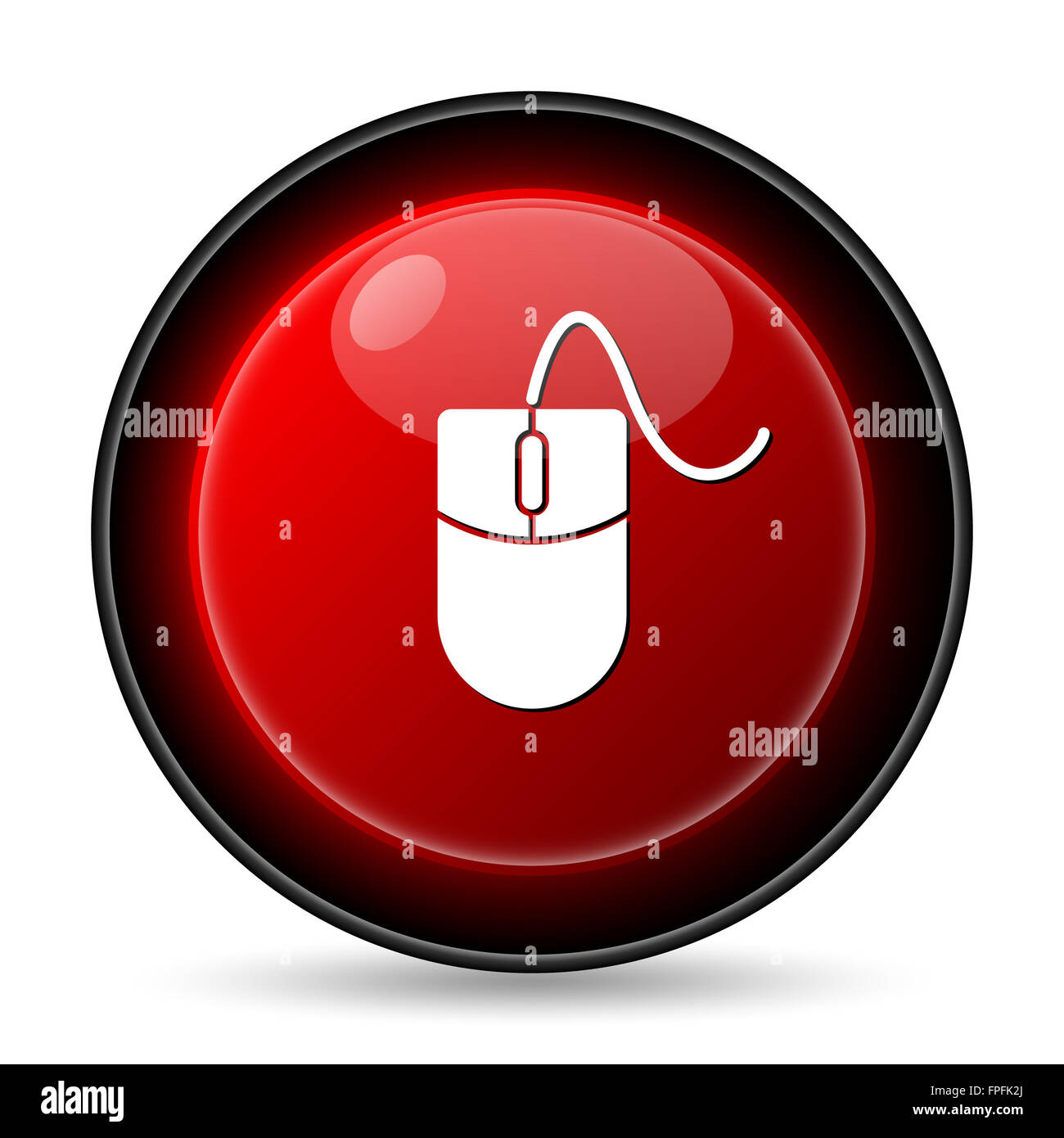 Mouse icon. Internet button on white background Stock Photo - Alamy