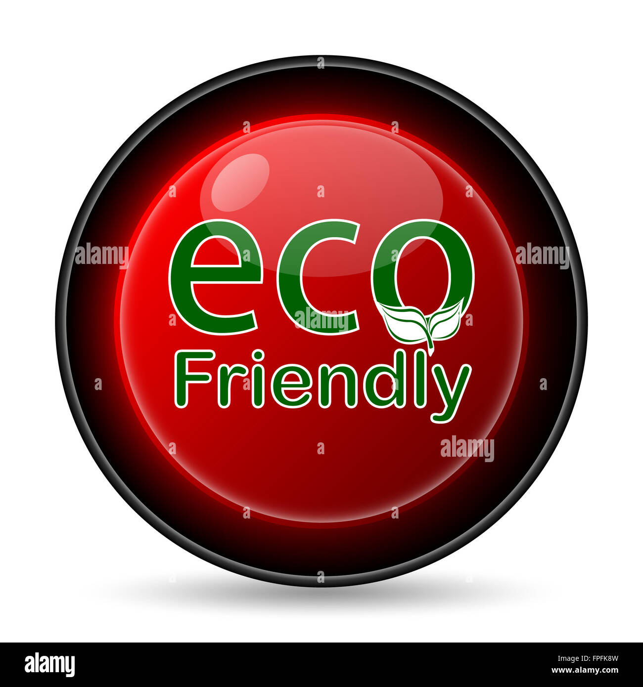 Eco Friendly icon. Internet button on white background Stock Photo - Alamy