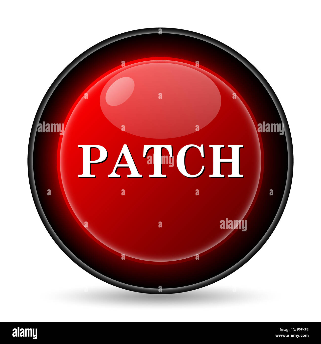 Patch icon. Internet button on white background Stock Photo - Alamy
