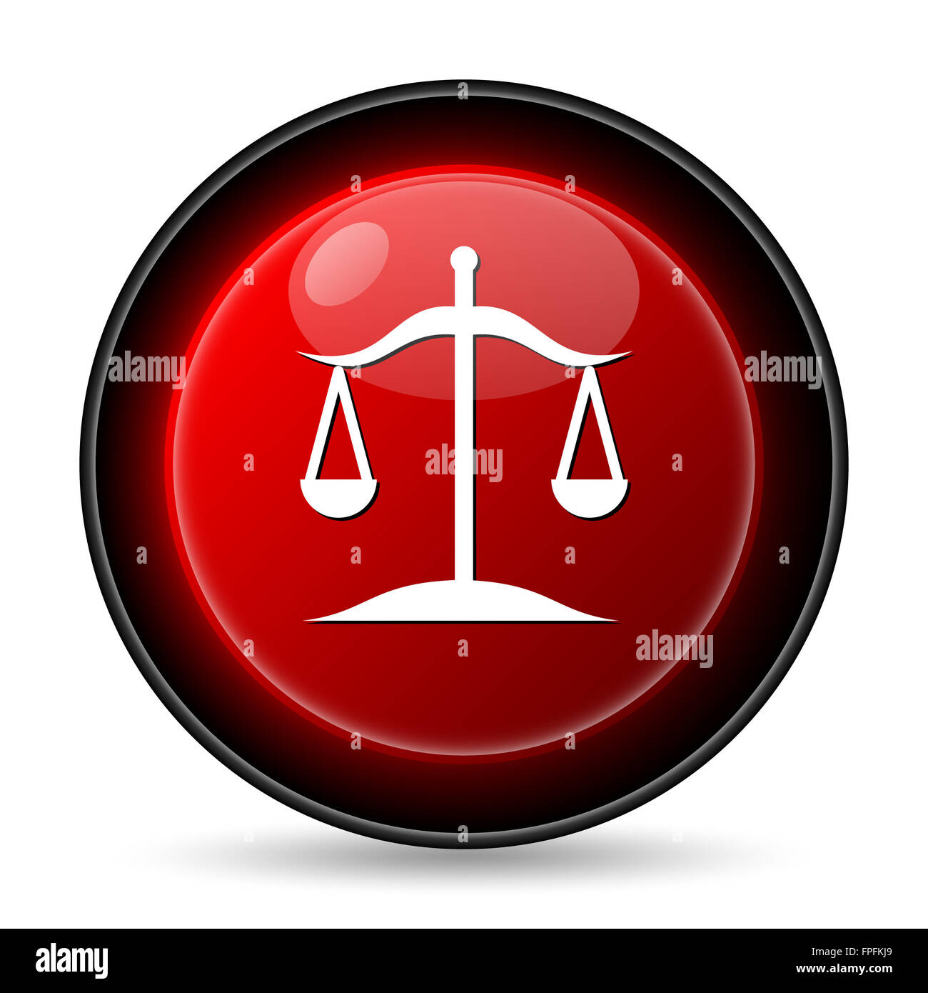 Balance icon. Internet button on white background Stock Photo - Alamy