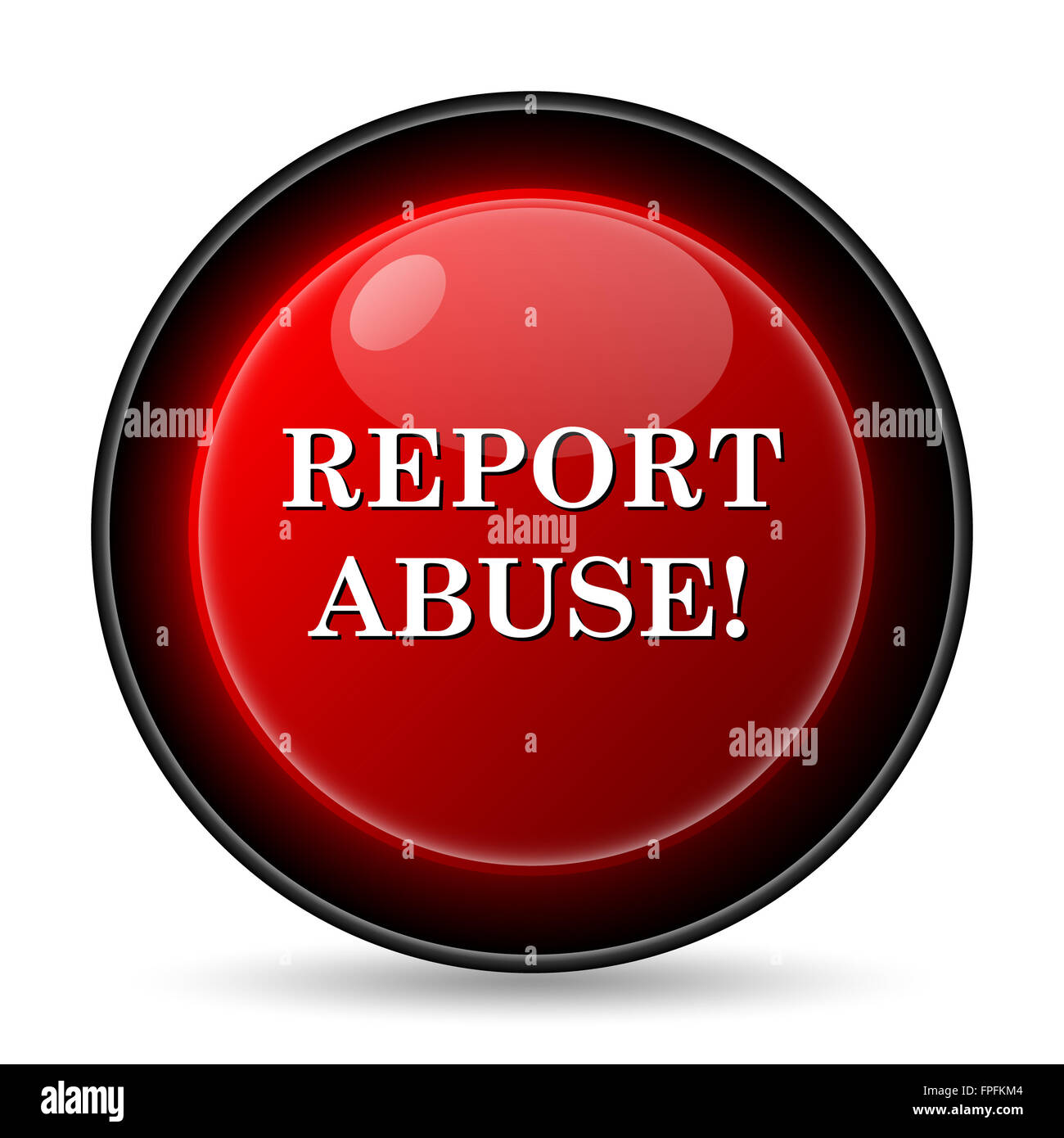 Report abuse icon. Internet button on white background Stock Photo - Alamy