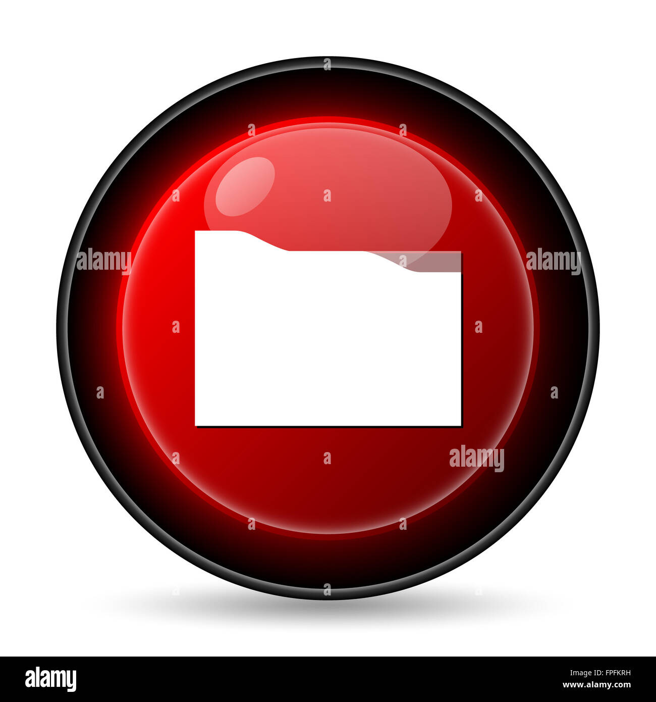 Folder icon. Internet button on white background Stock Photo - Alamy