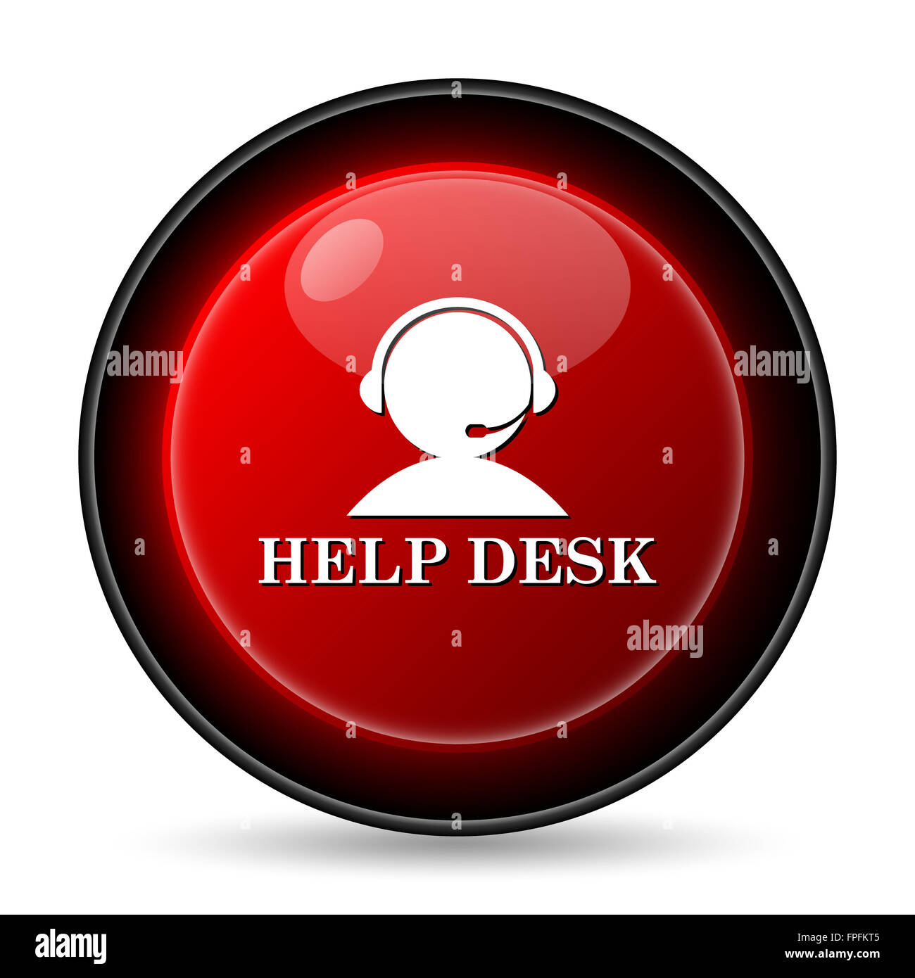 Helpdesk icon. Internet button on white background Stock Photo - Alamy