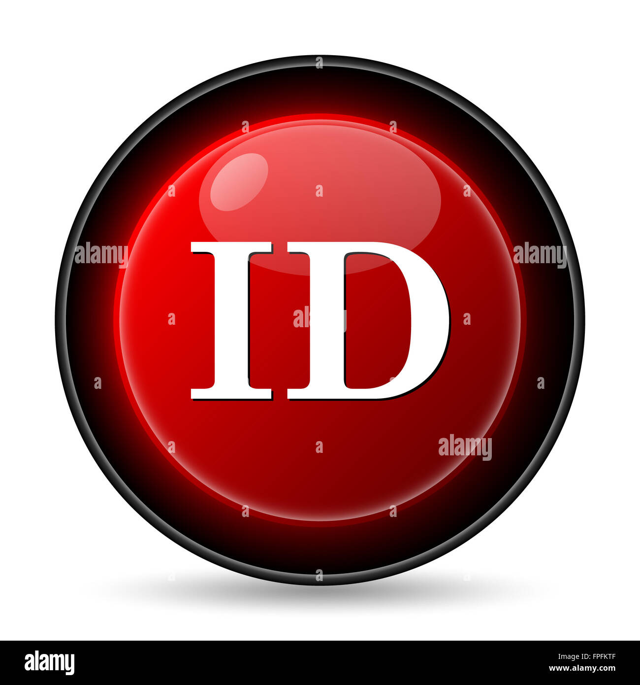 ID icon. Internet button on white background Stock Photo - Alamy