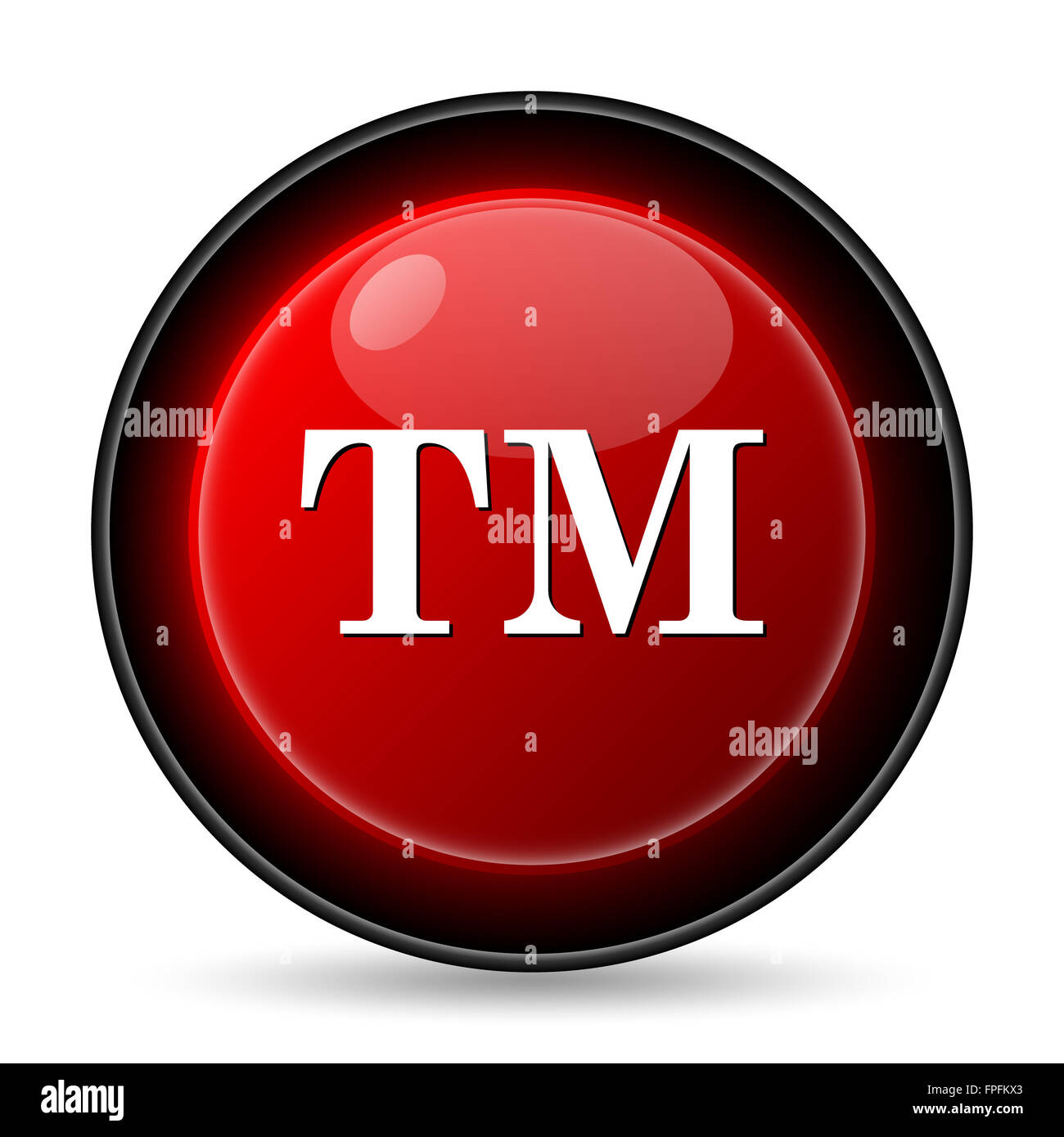 Trade mark icon. Internet button on white background Stock Photo - Alamy