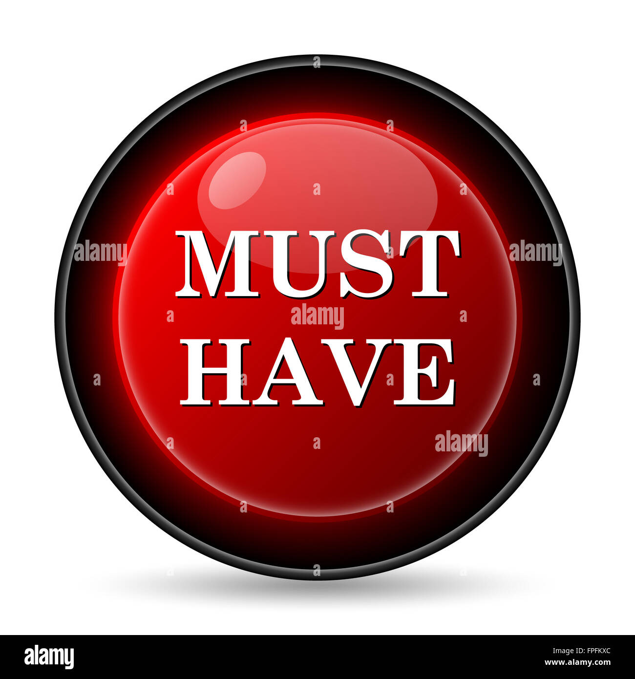 Must have icon. Internet button on white background Stock Photo - Alamy