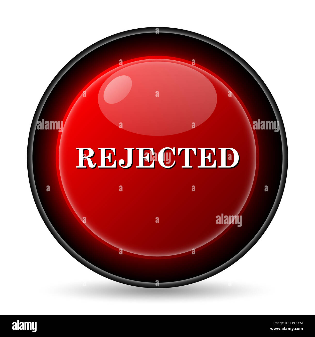 Rejected icon. Internet button on white background Stock Photo - Alamy