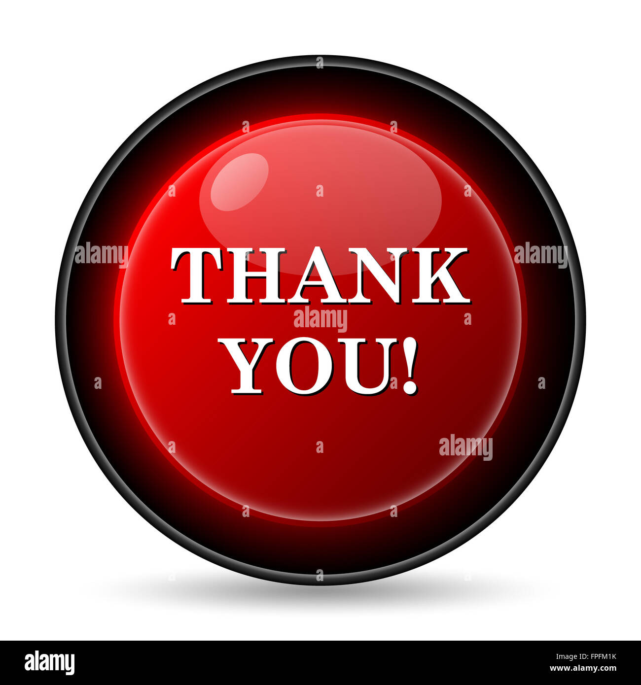 Thank you icon. Internet button on white background Stock Photo - Alamy