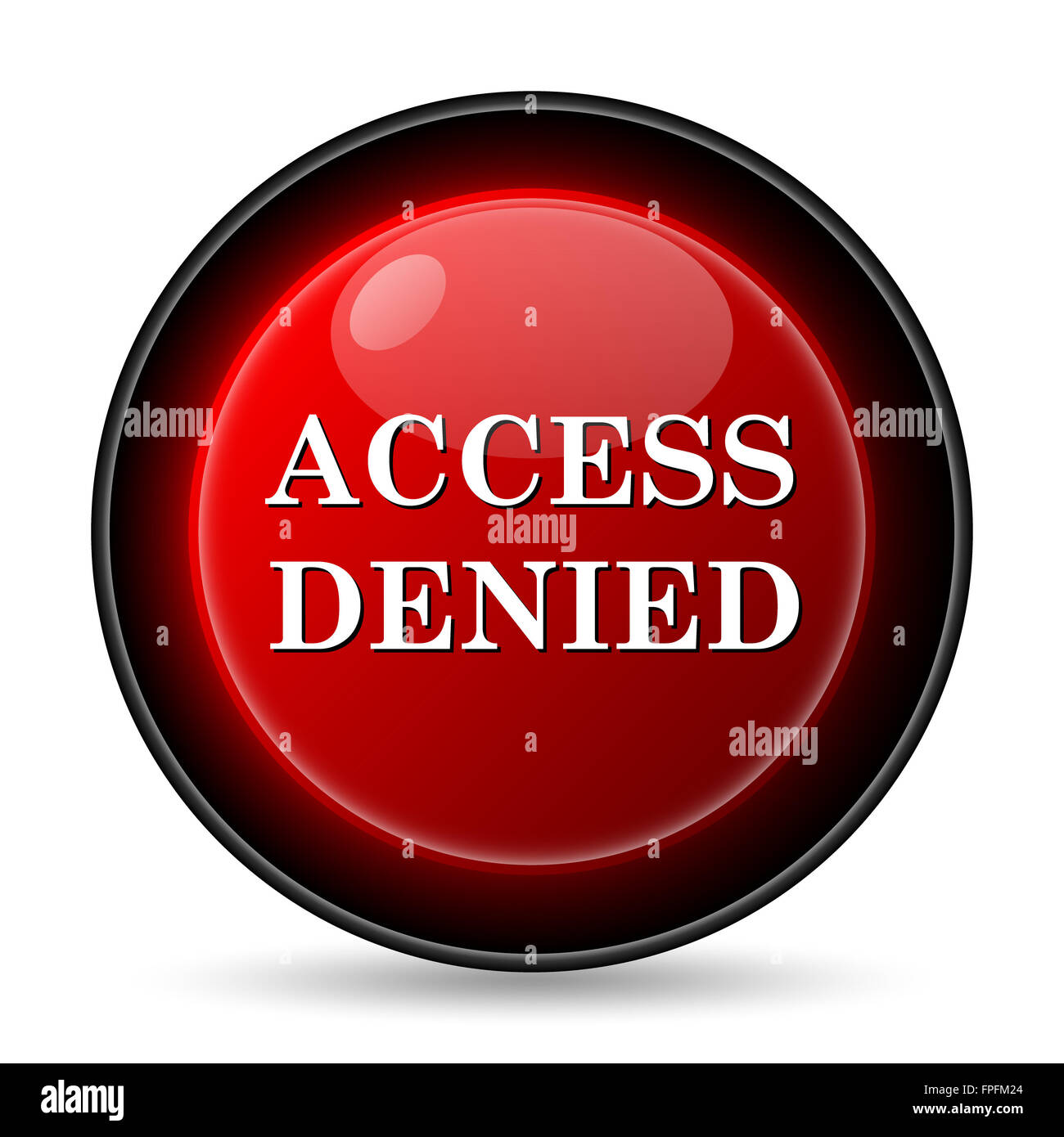Access denied icon. Internet button on white background Stock Photo - Alamy