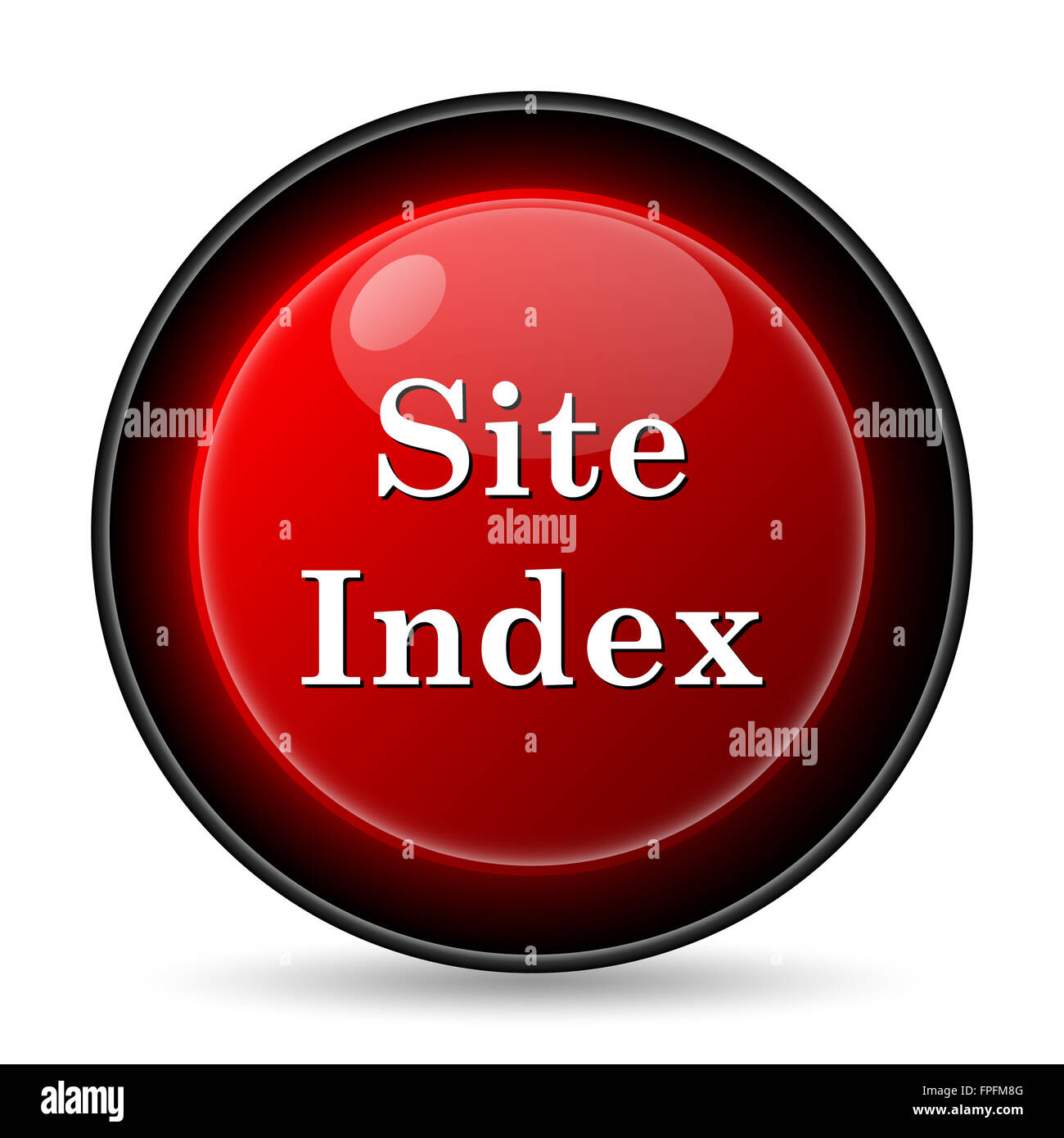 Site index icon. Internet button on white background Stock Photo - Alamy