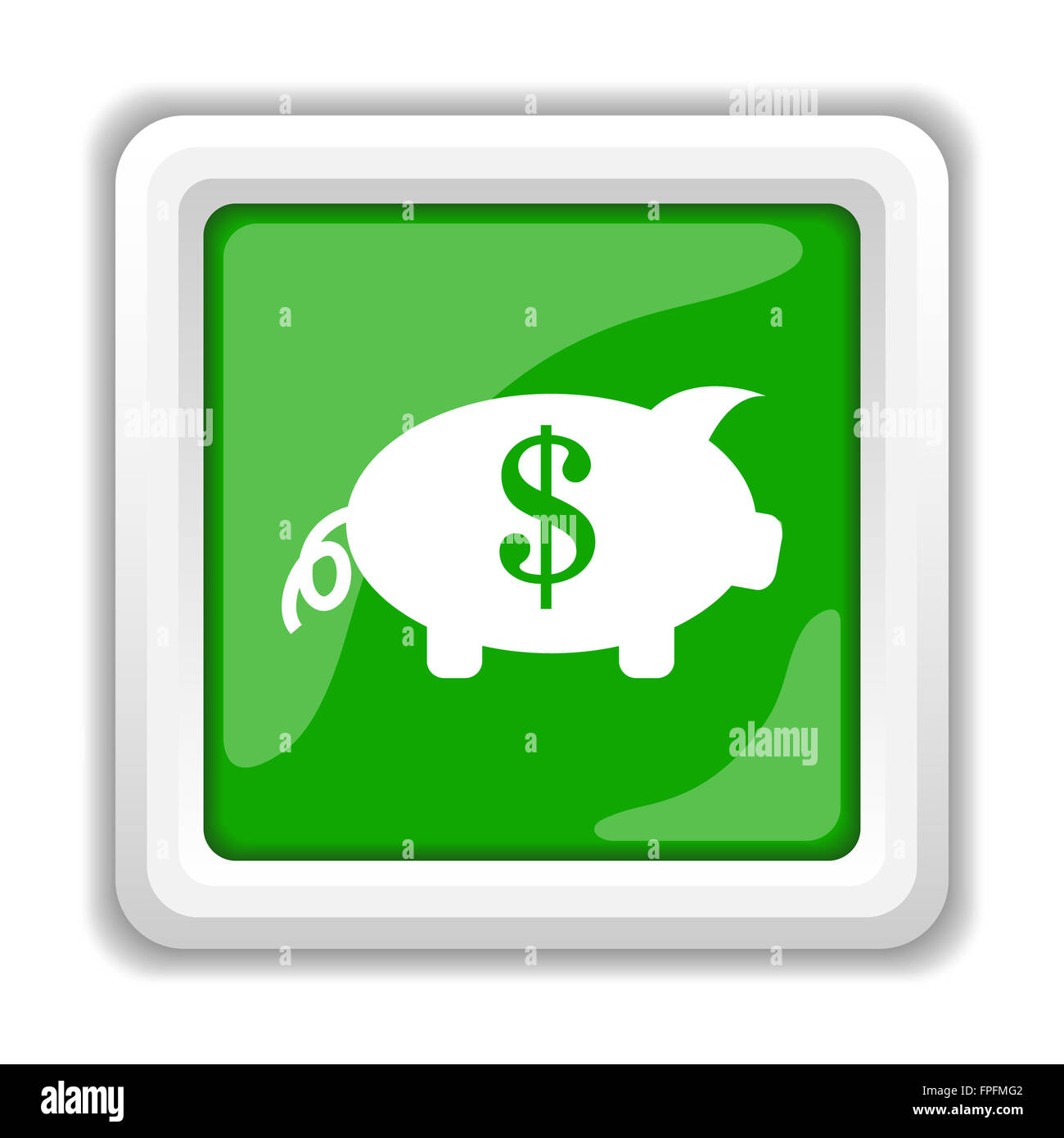 Save money icon. Internet button on white background Stock Photo - Alamy