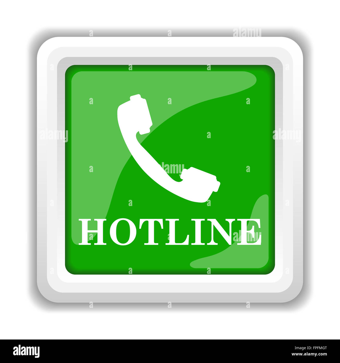 Hotline icon. Internet button on white background Stock Photo - Alamy