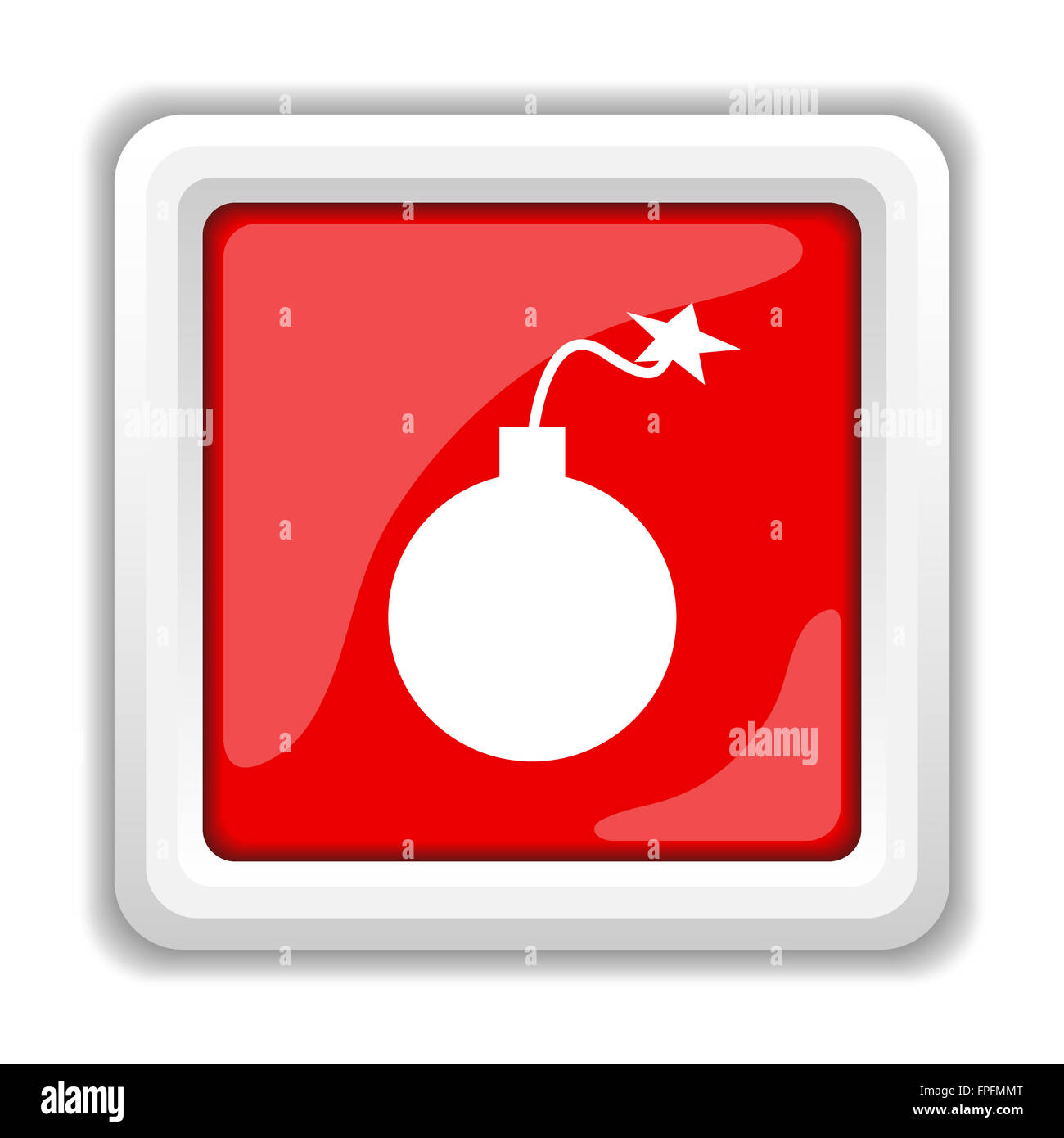 Bomb icon. Internet button on white background Stock Photo - Alamy