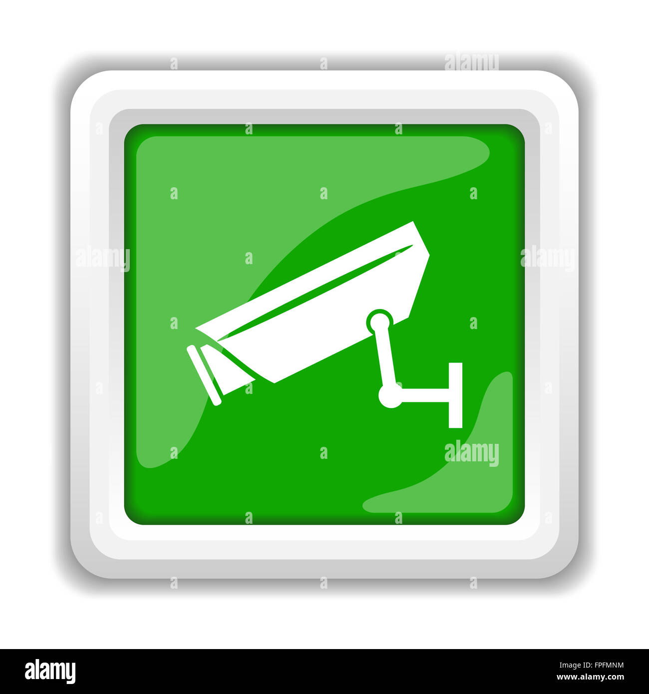 Surveillance camera icon. Internet button on white background Stock ...