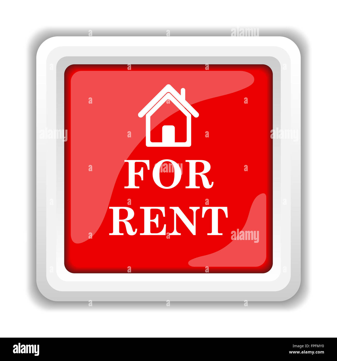 For rent icon. Internet button on white background Stock Photo - Alamy