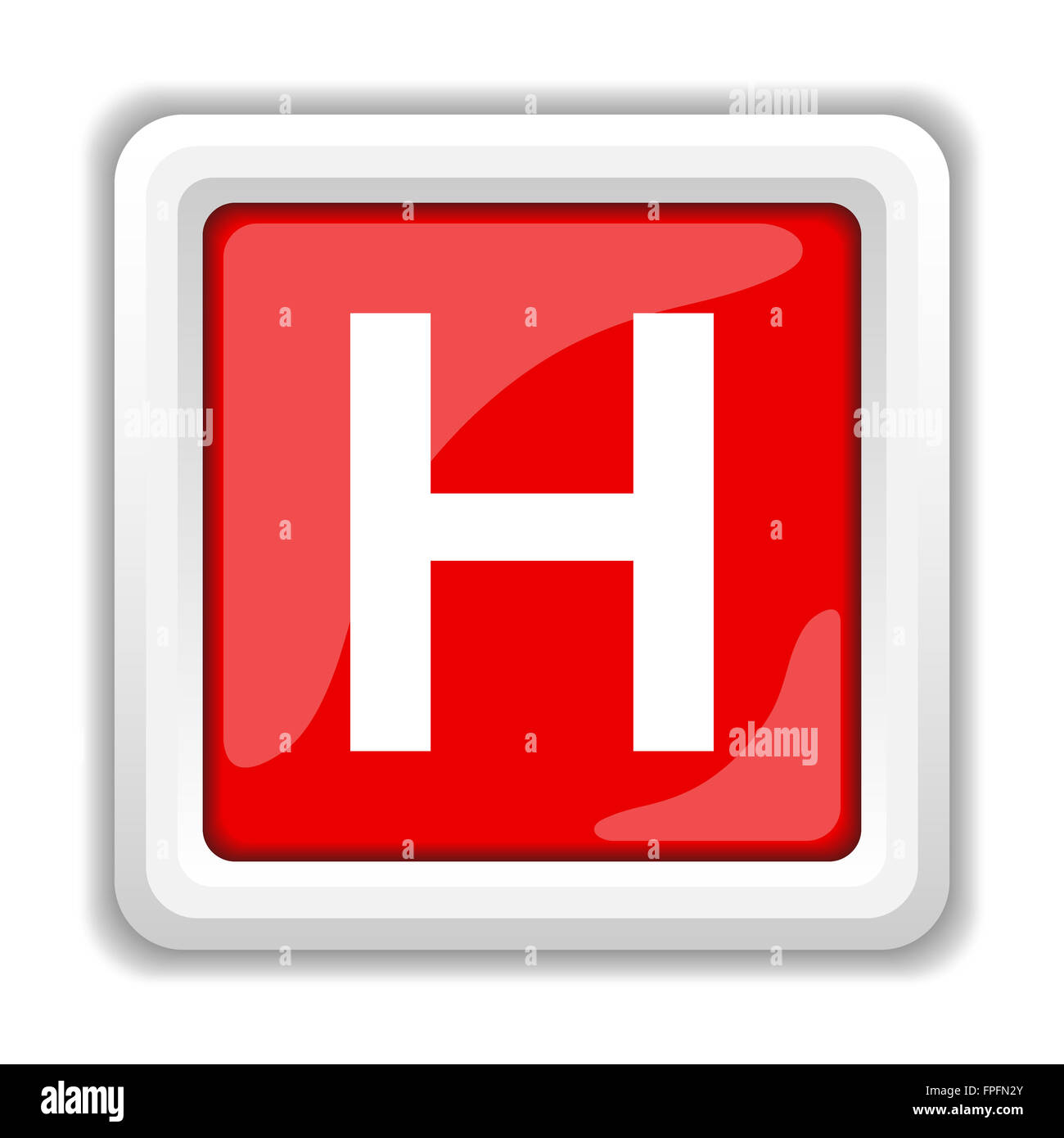 Hospital icon. Internet button on white background Stock Photo - Alamy