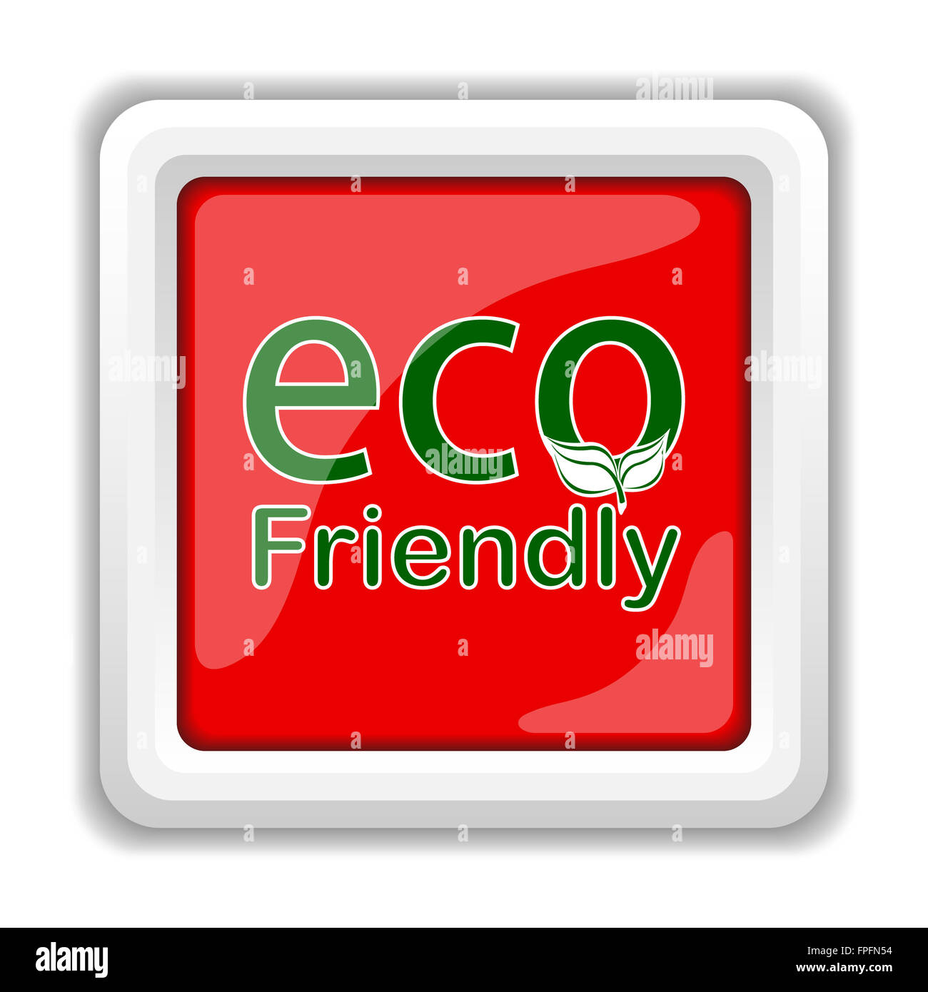 Eco Friendly icon. Internet button on white background Stock Photo - Alamy