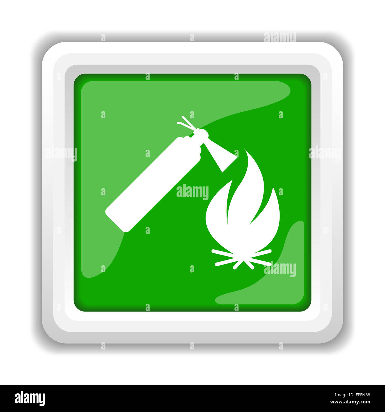 Fire icon. Internet button on white background Stock Photo - Alamy