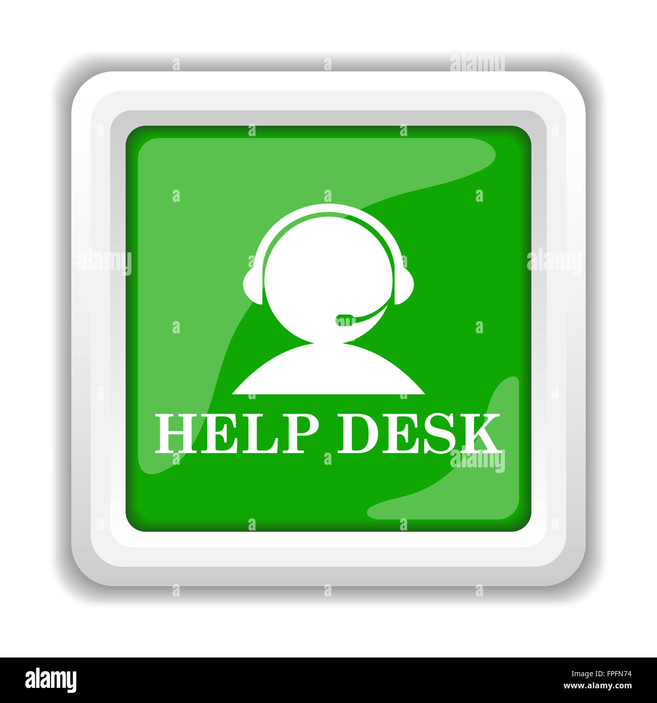 Helpdesk icon. Internet button on white background Stock Photo - Alamy