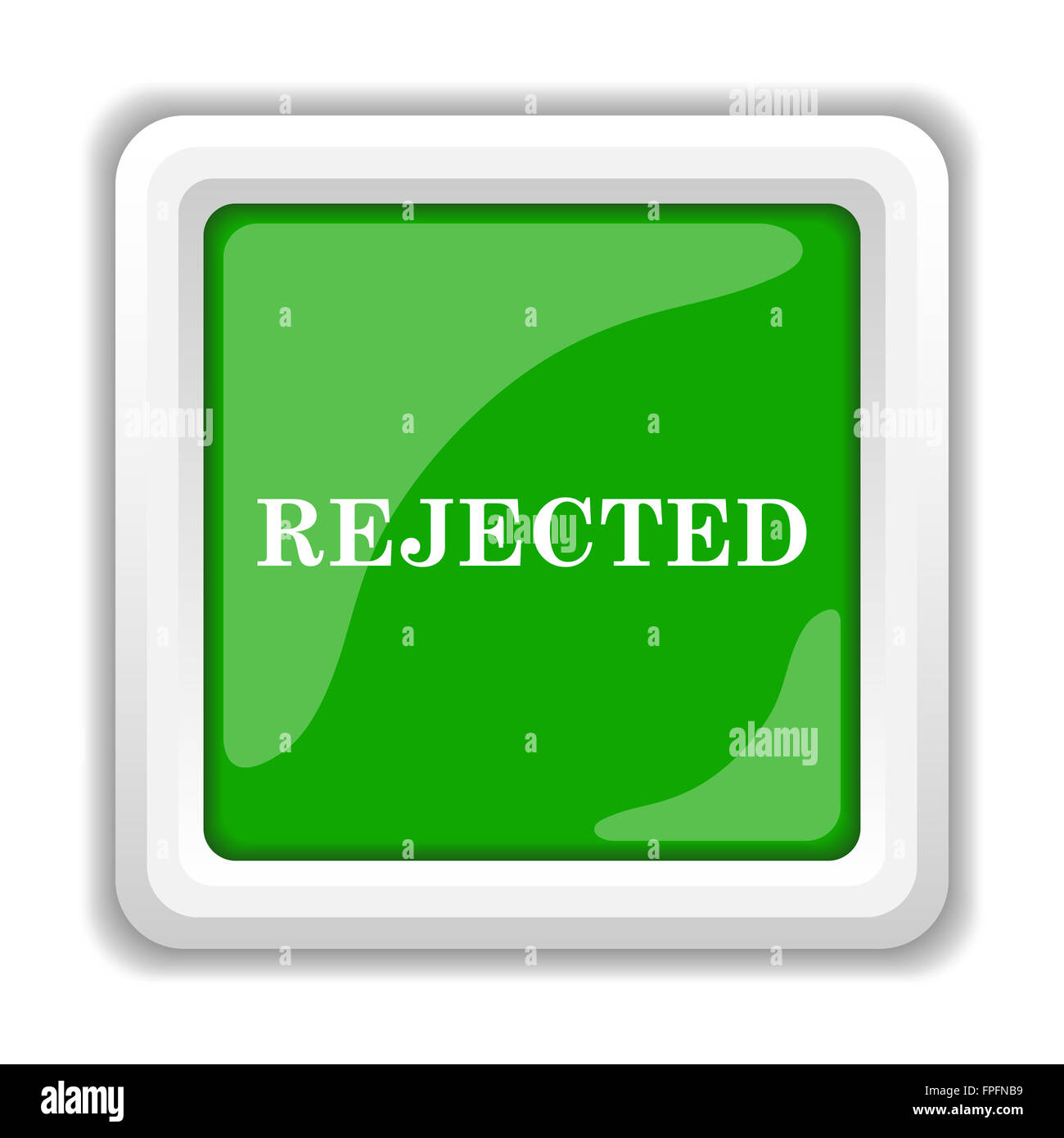 Rejected icon. Internet button on white background Stock Photo - Alamy