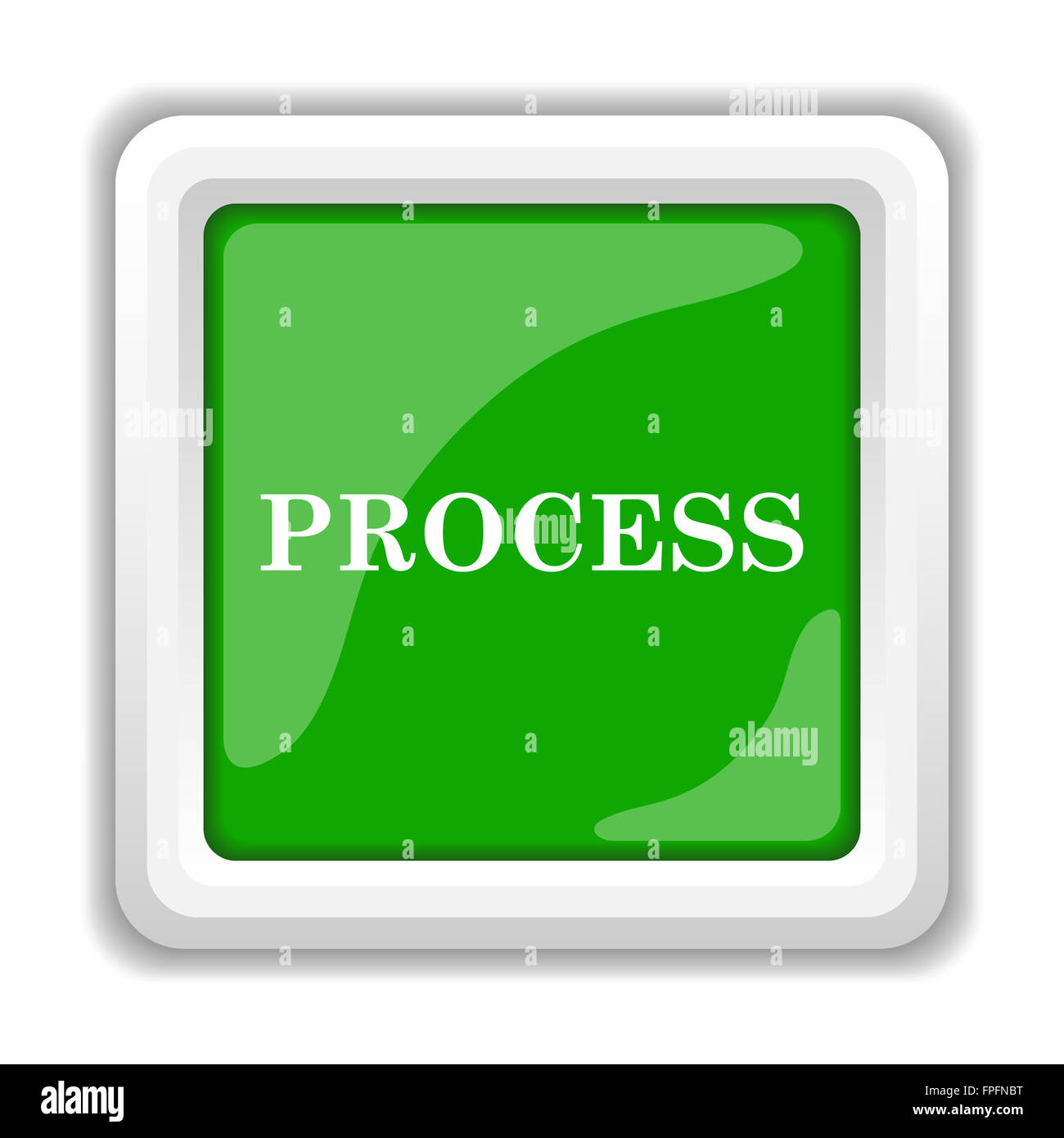 Process icon. Internet button on white background Stock Photo - Alamy