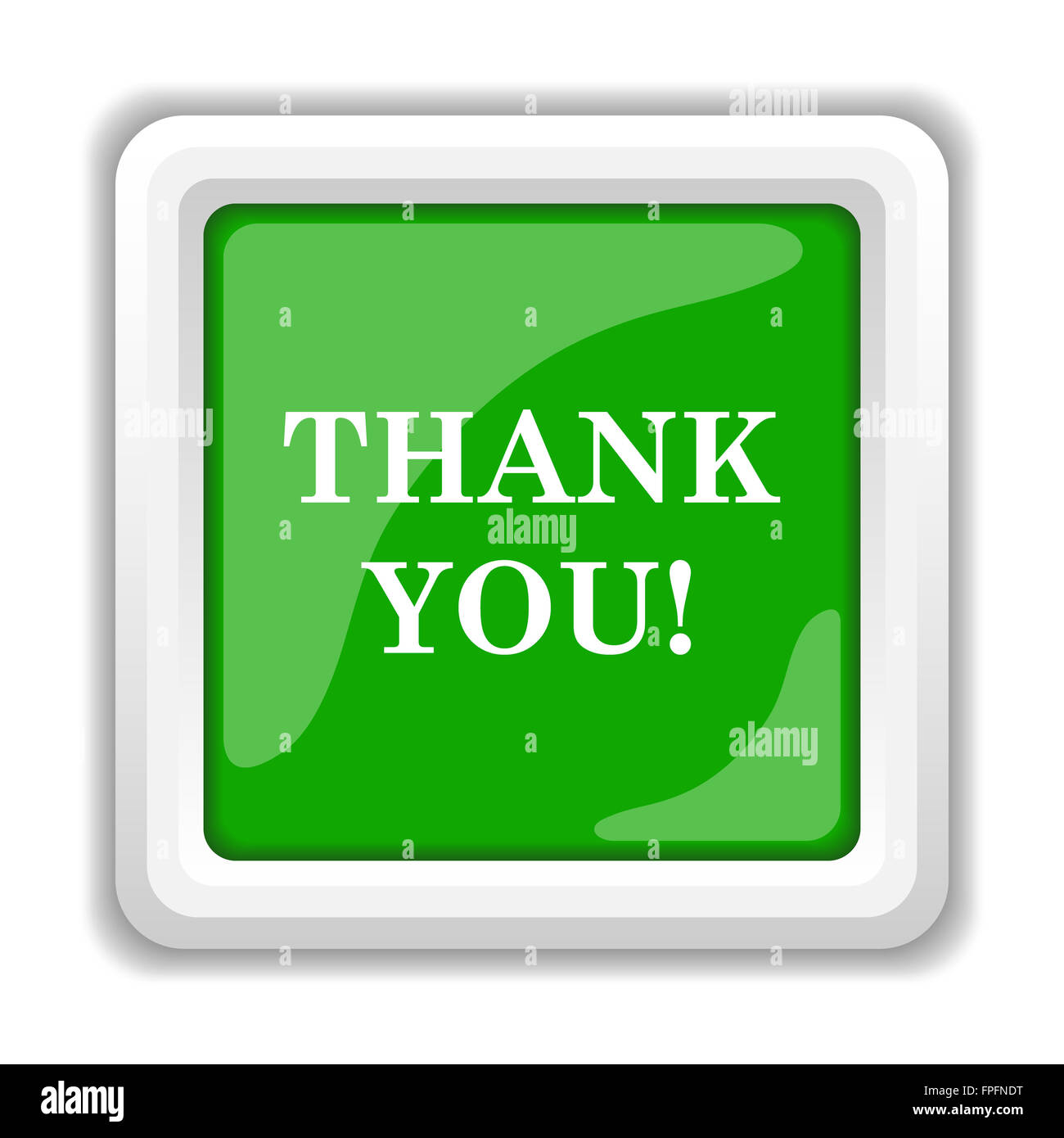 Thank you icon. Internet button on white background Stock Photo - Alamy