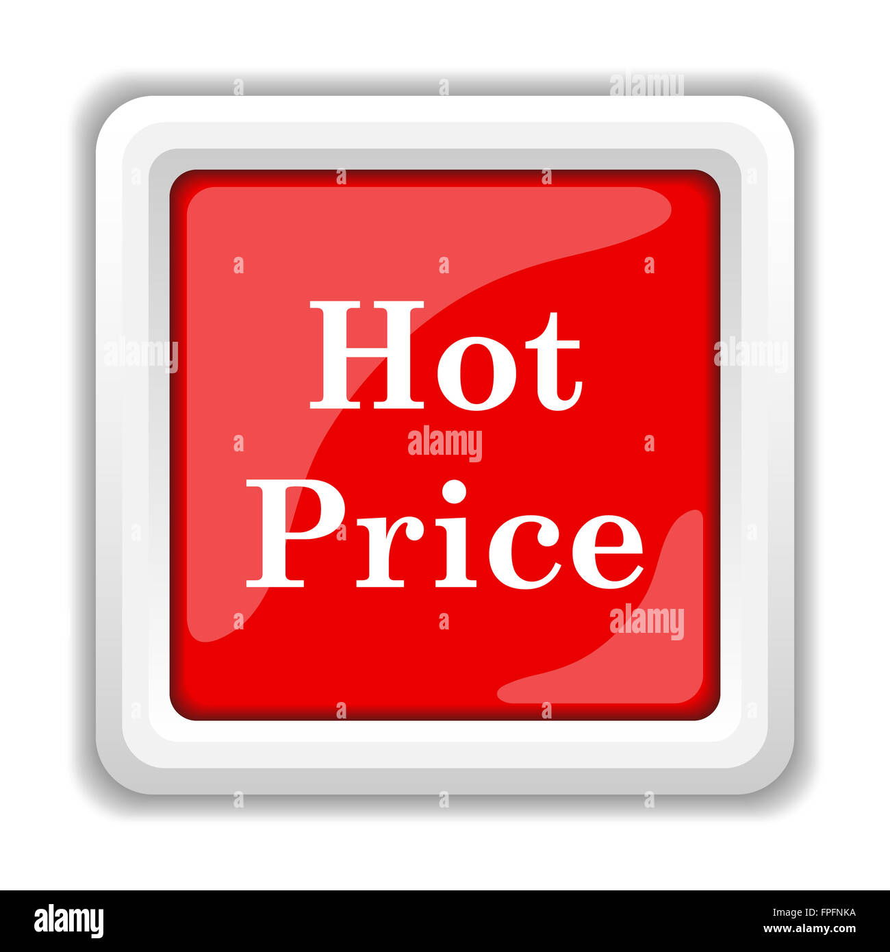 Hot price icon. Internet button on white background Stock Photo - Alamy