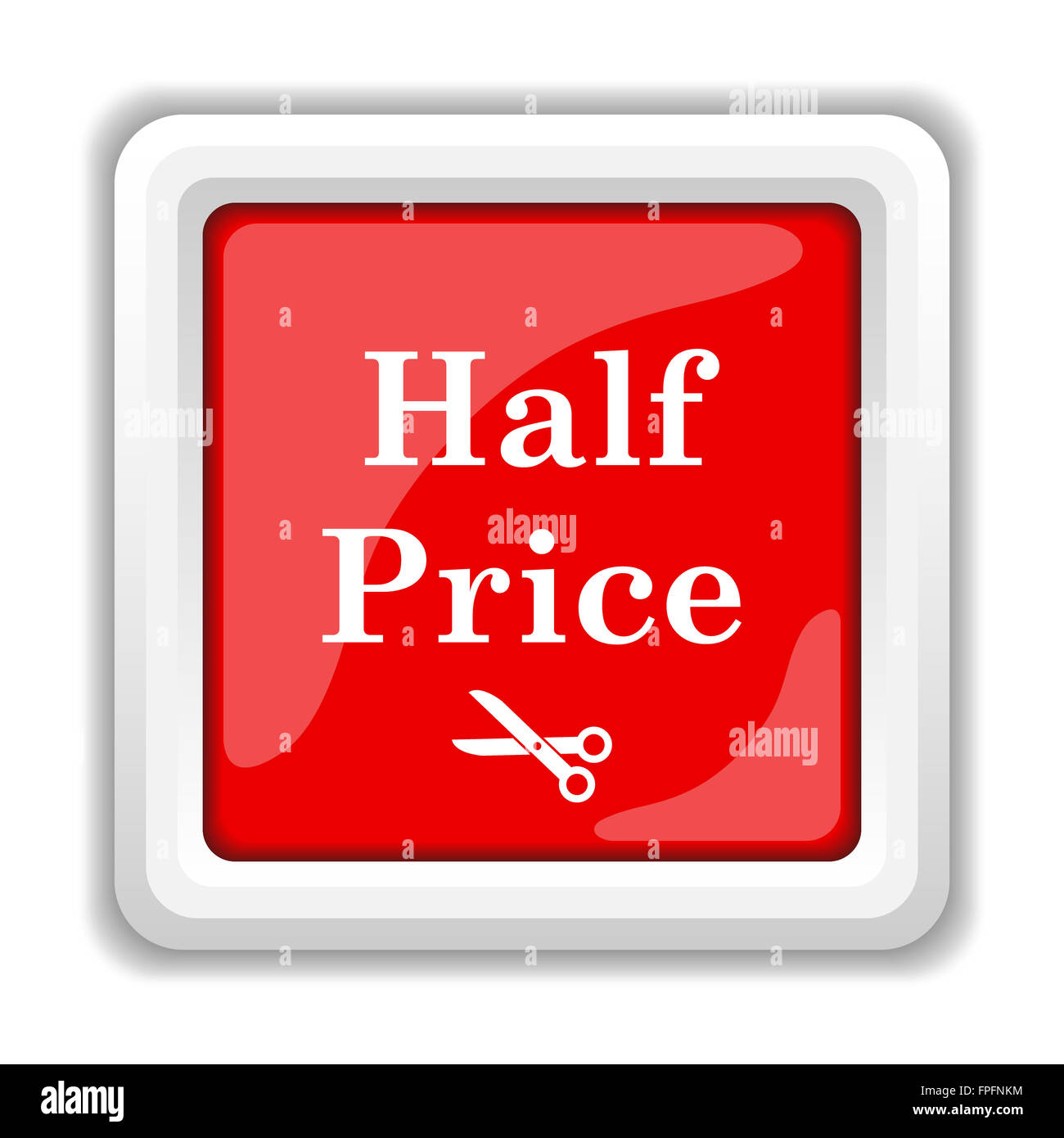 3d half price button hi-res stock photography and images - Alamy