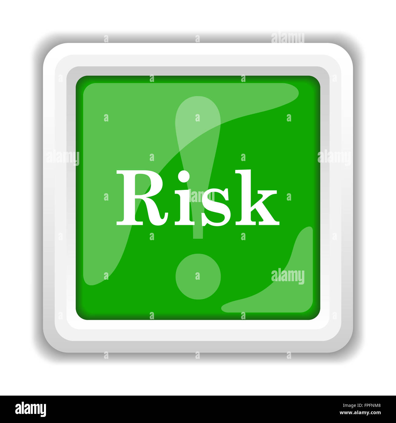 Risk icon. Internet button on white background Stock Photo - Alamy