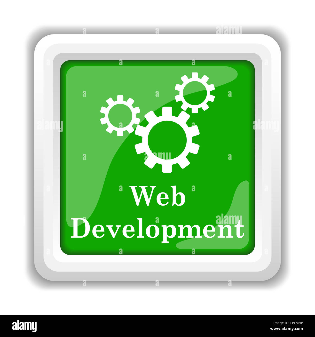 Web development icon. Internet button on white background Stock Photo ...