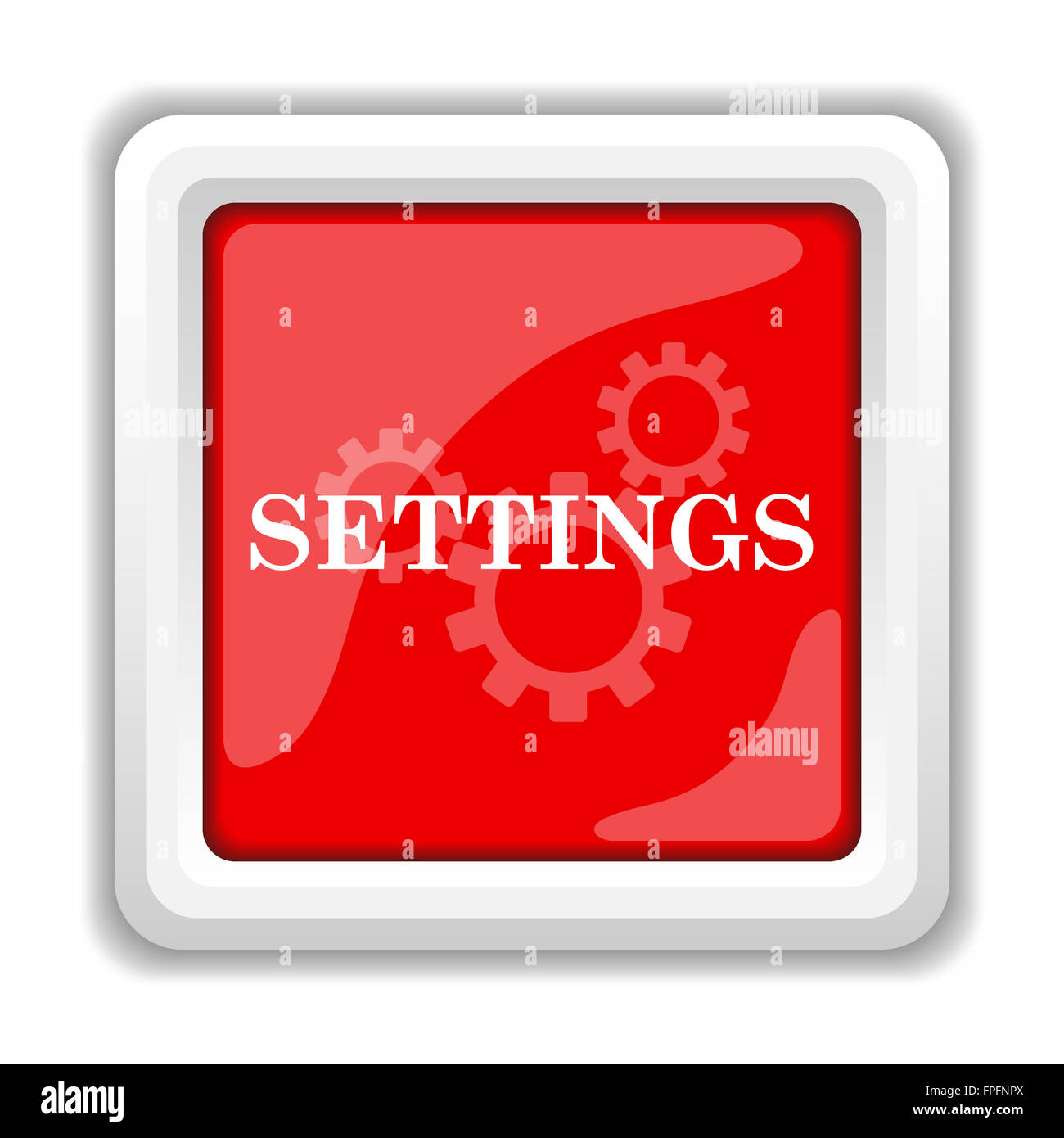 Settings icon. Internet button on white background Stock Photo - Alamy