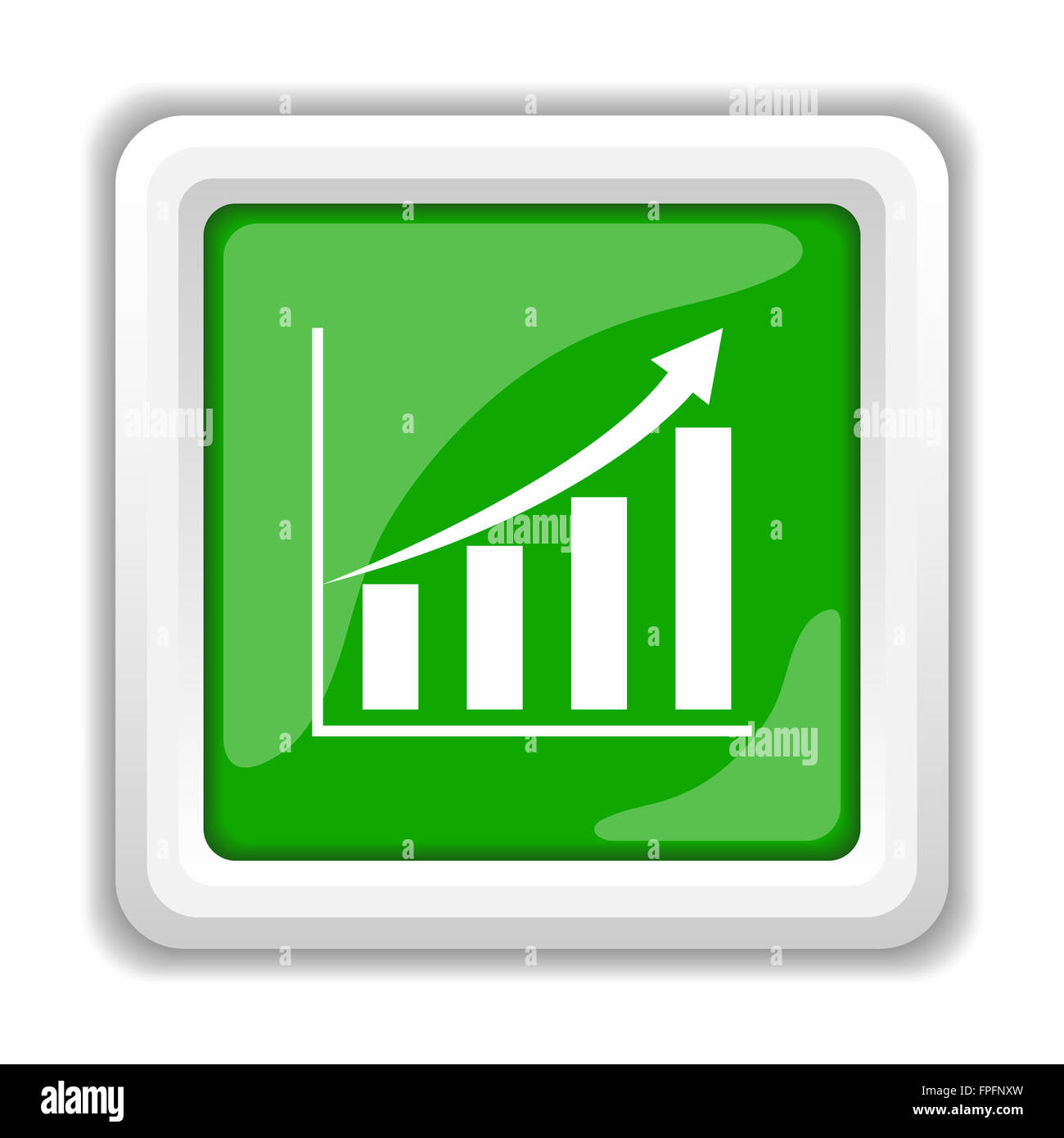 Chart icon. Internet button on white background Stock Photo - Alamy