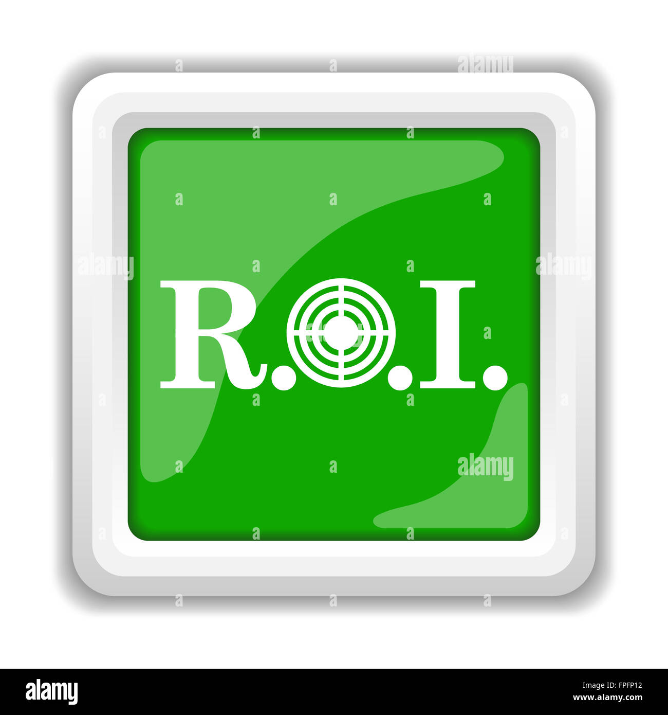 ROI icon. Internet button on white background Stock Photo - Alamy