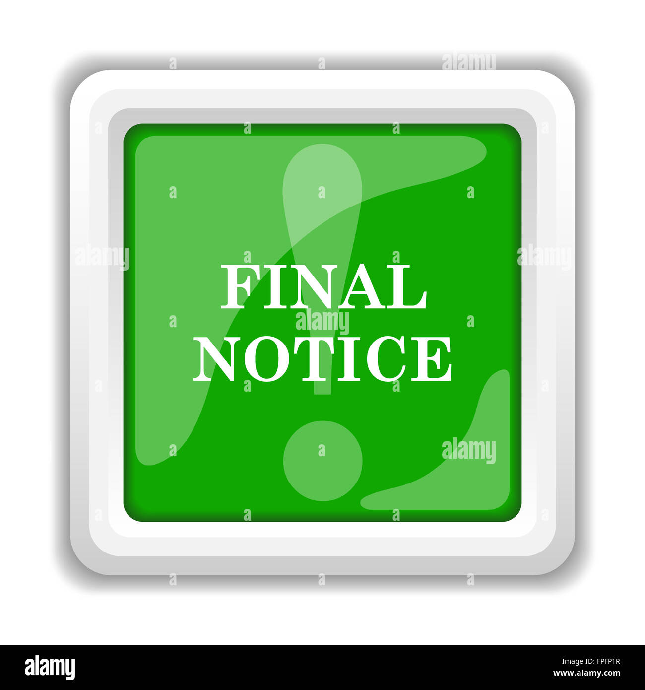 Final notice icon. Internet button on white background Stock Photo - Alamy