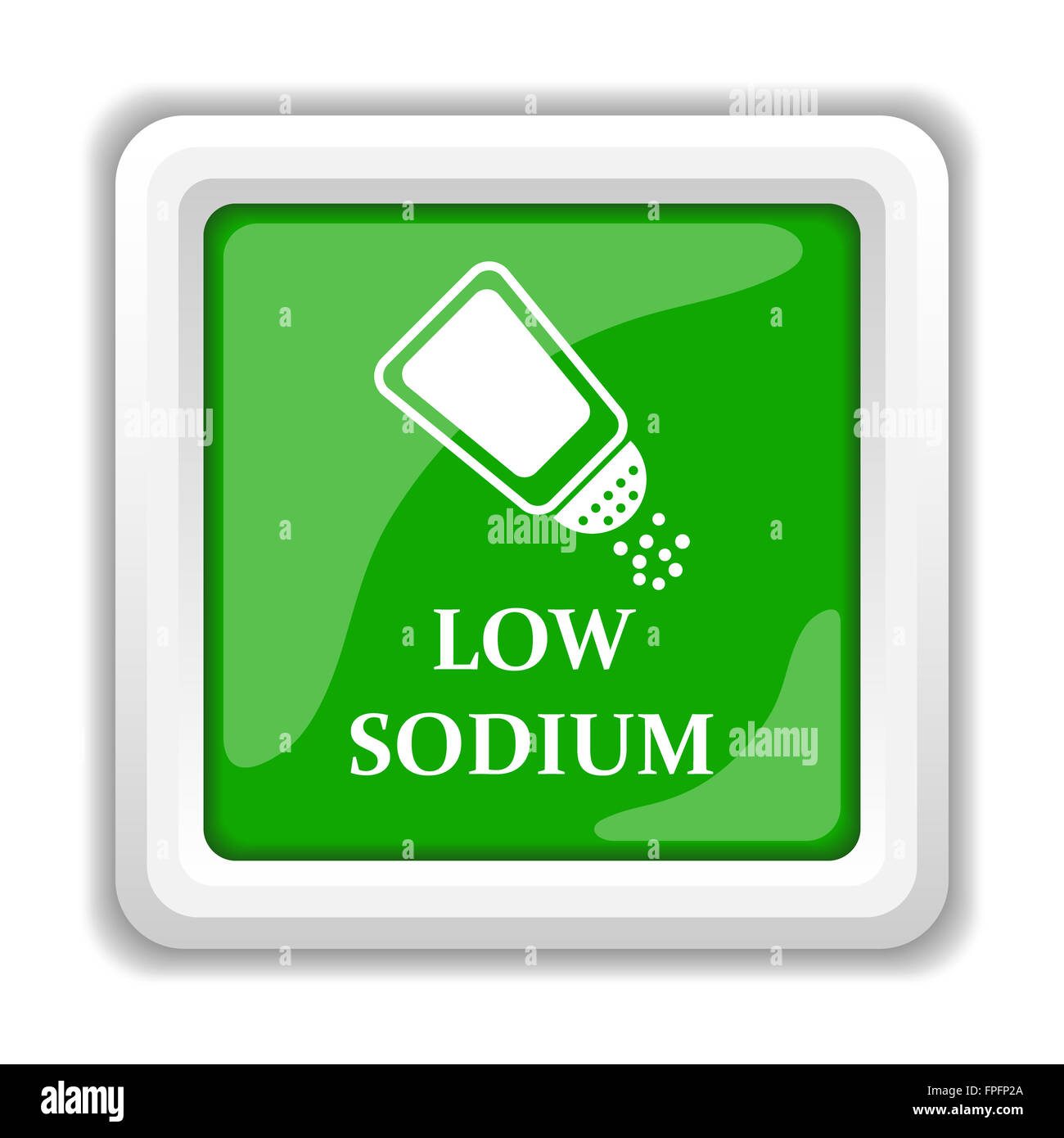 Low sodium icon. Internet button on white background Stock Photo - Alamy