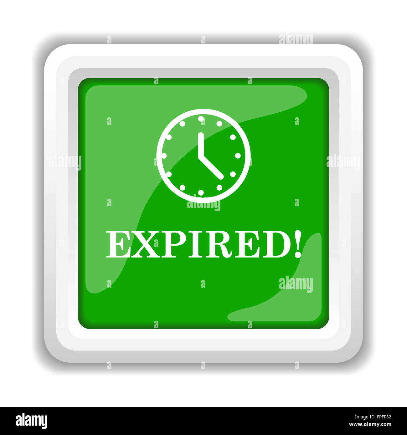 Expired icon. Internet button on white background Stock Photo - Alamy