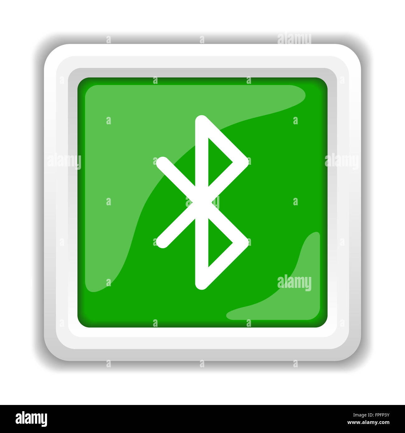 Bluetooth icon. Internet button on white background Stock Photo - Alamy