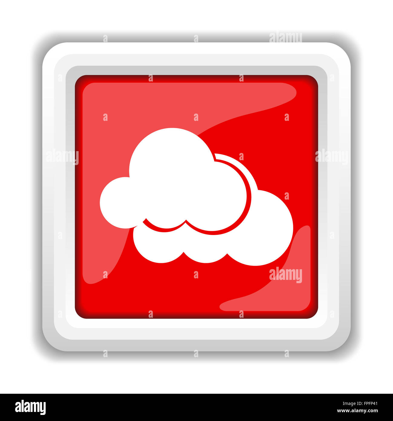 Clouds icon. Internet button on white background Stock Photo - Alamy
