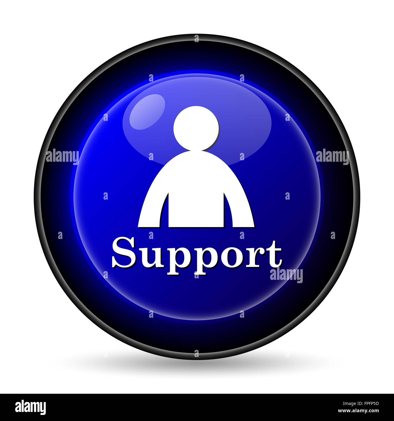 Support icon. Internet button on white background Stock Photo - Alamy