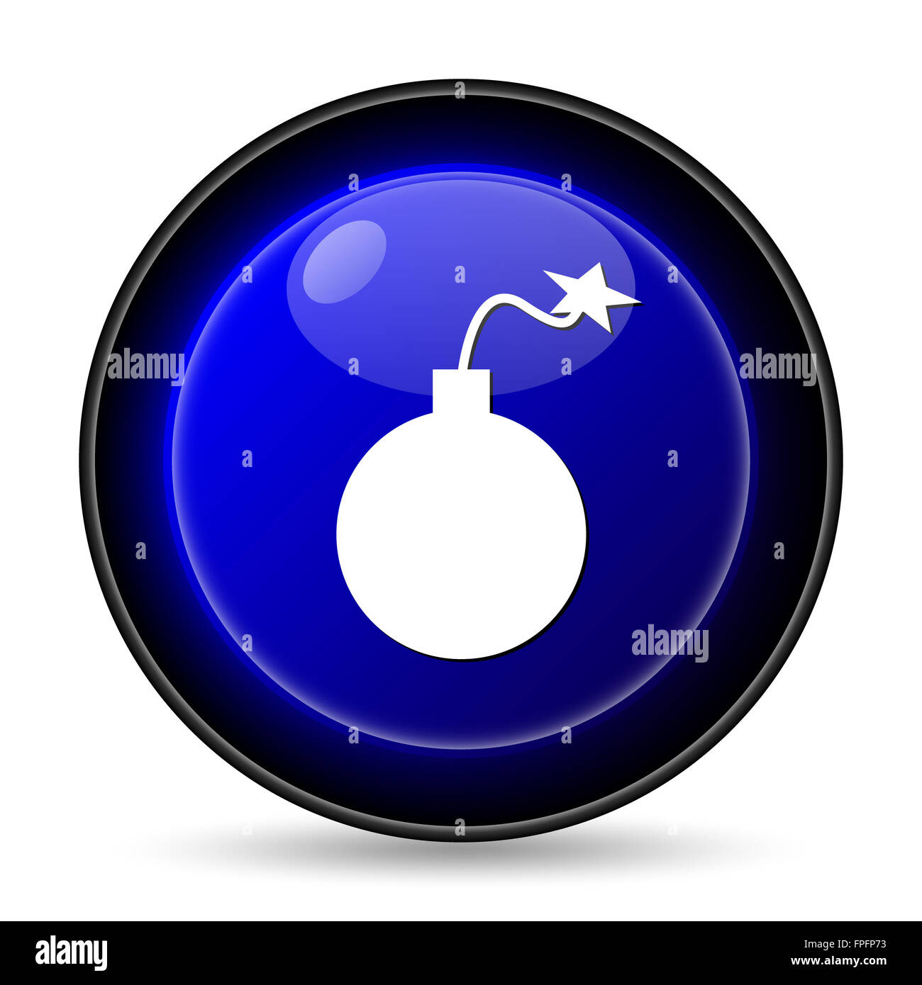 Bomb icon. Internet button on white background Stock Photo - Alamy
