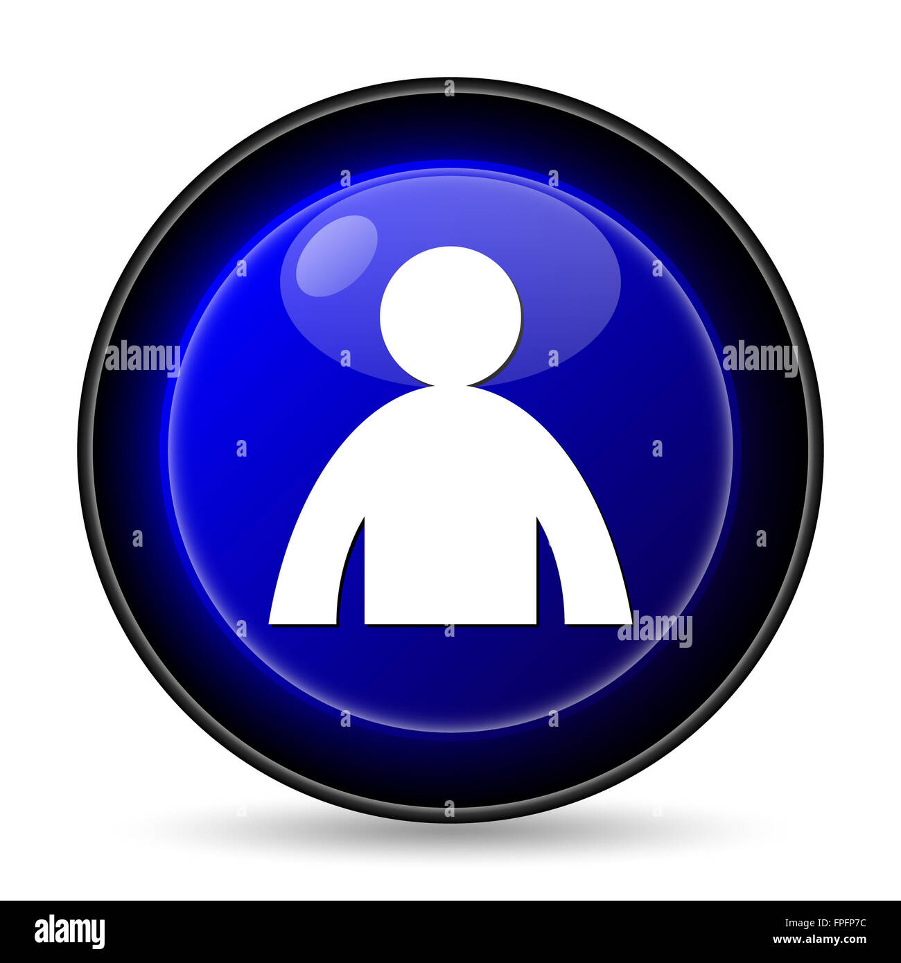 User profile icon. Internet button on white background Stock Photo - Alamy