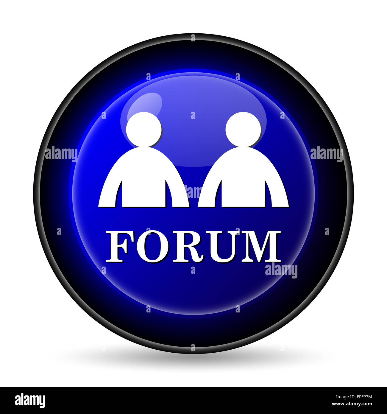 Forum icon. Internet button on white background Stock Photo - Alamy