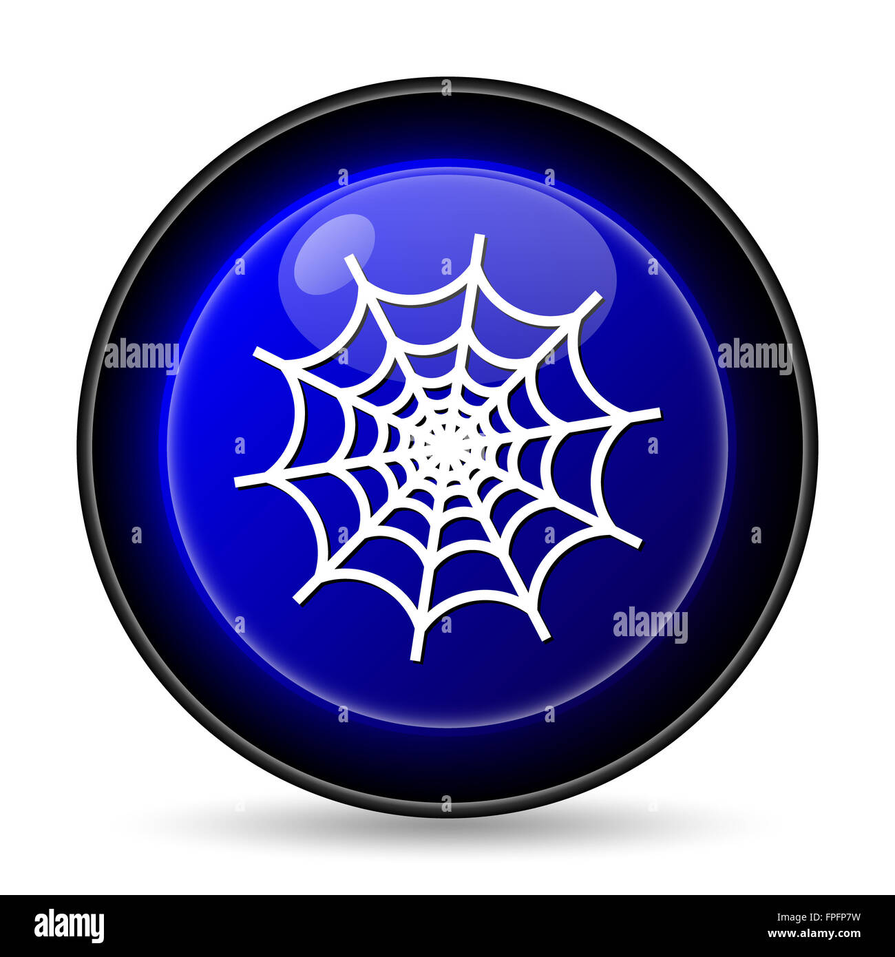 Spider web icon. Internet button on white background Stock Photo - Alamy