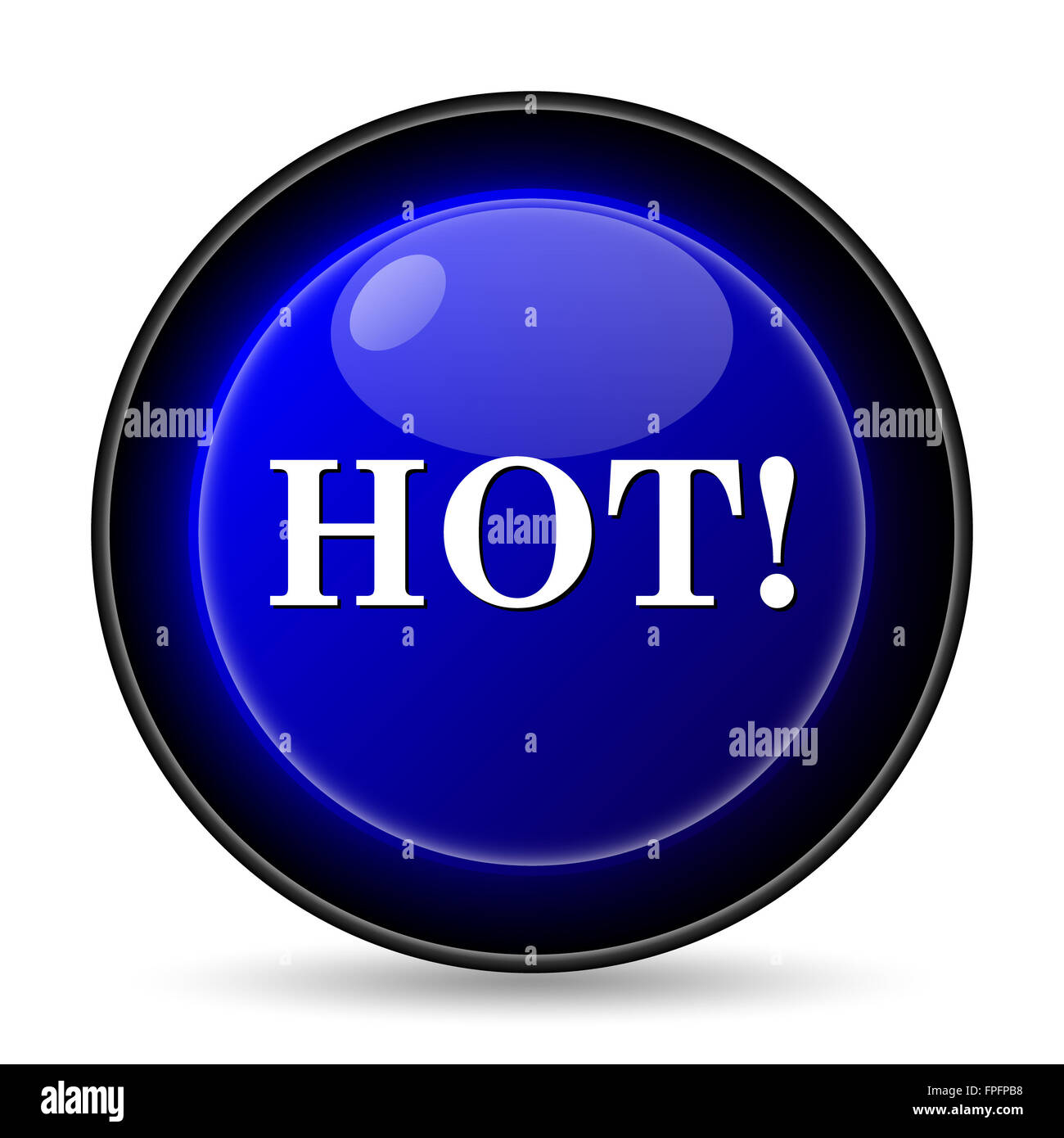 Hot icon. Internet button on white background Stock Photo - Alamy