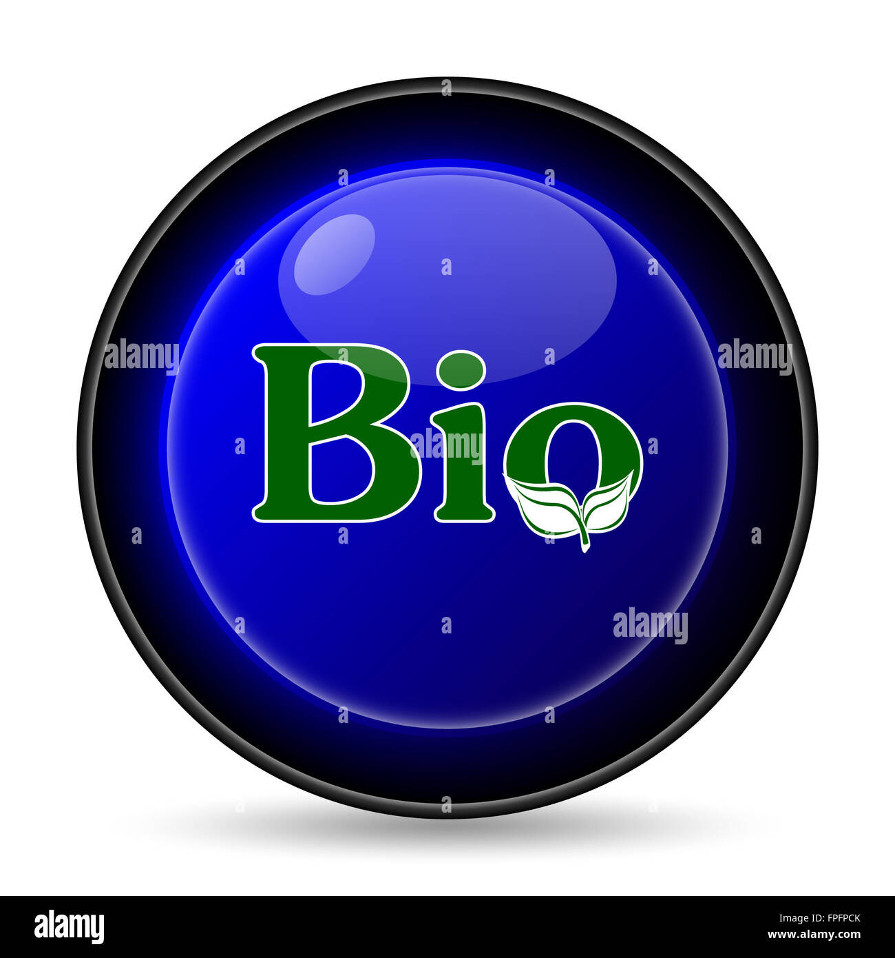 Bio icon. Internet button on white background Stock Photo - Alamy