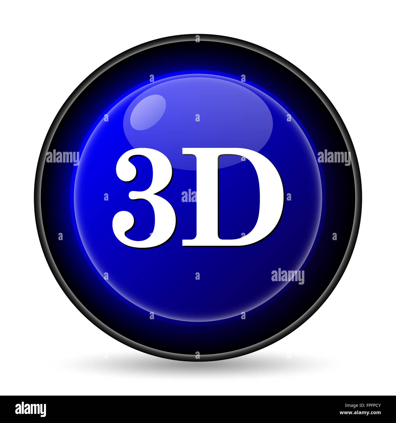 3D icon. Internet button on white background Stock Photo - Alamy