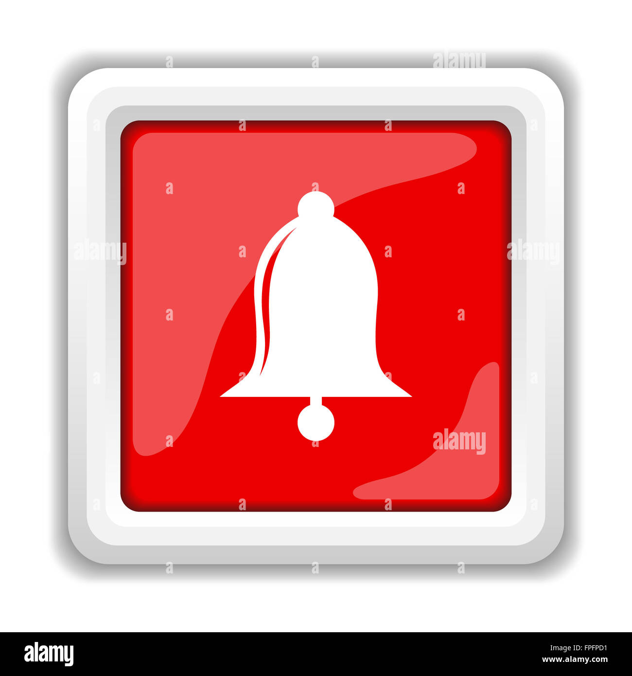 Bell icon. Internet button on white background Stock Photo - Alamy