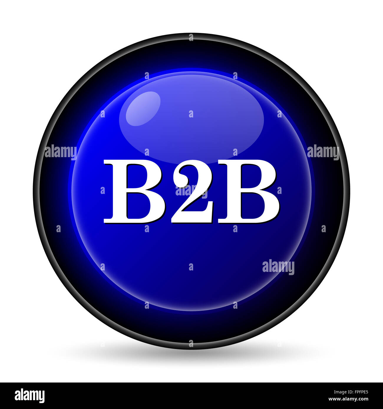 B2B icon. Internet button on white background Stock Photo - Alamy