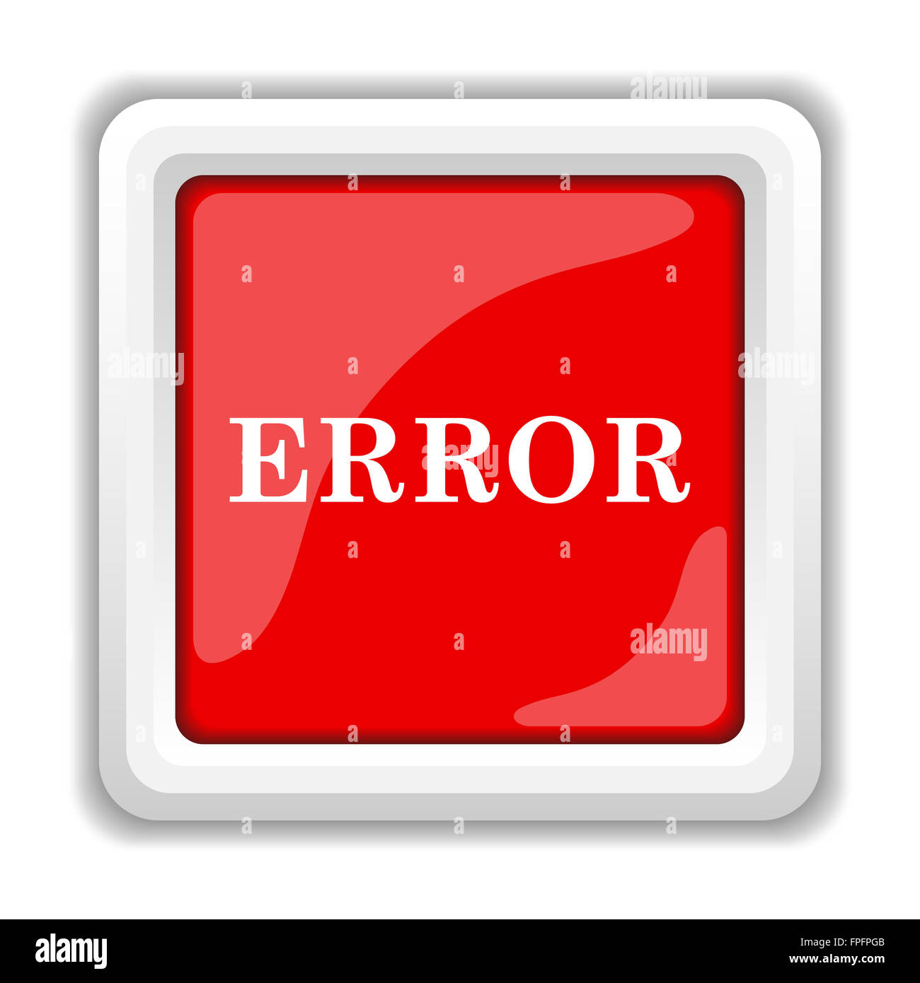 error icon. Internet button on white background Stock Photo - Alamy